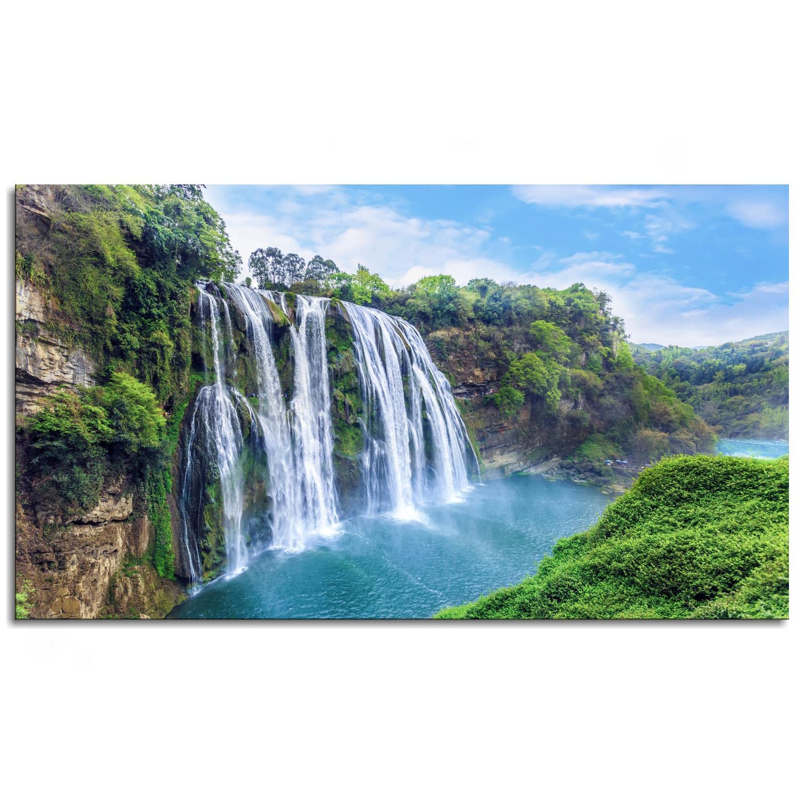 Amazon.com: Waterfall Canvas Wall Art Natural Pictures Posters Printing ...