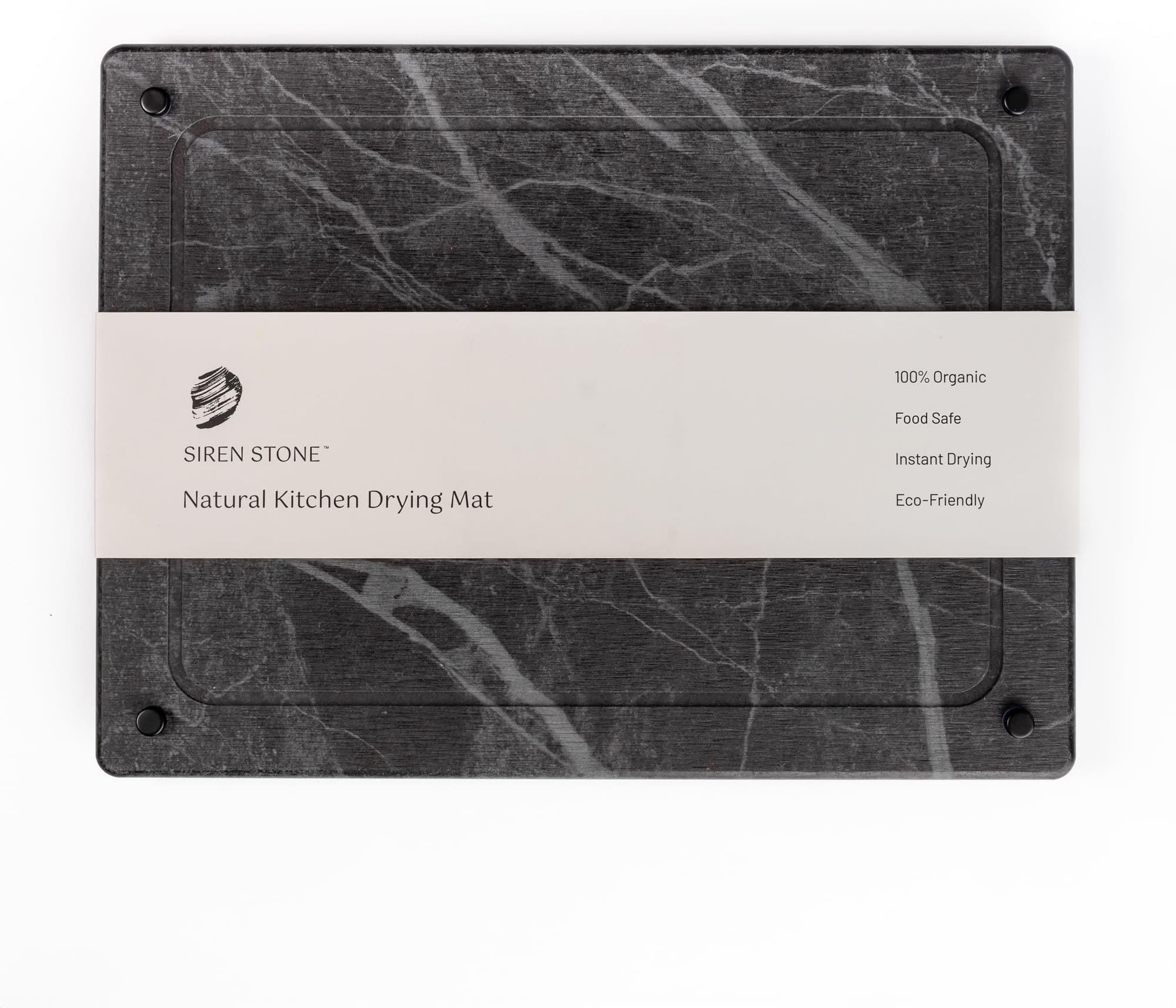 Amazon.com: Natural Stone Dish Drying Mat - Foldable (17.7x 13.7 inches ...