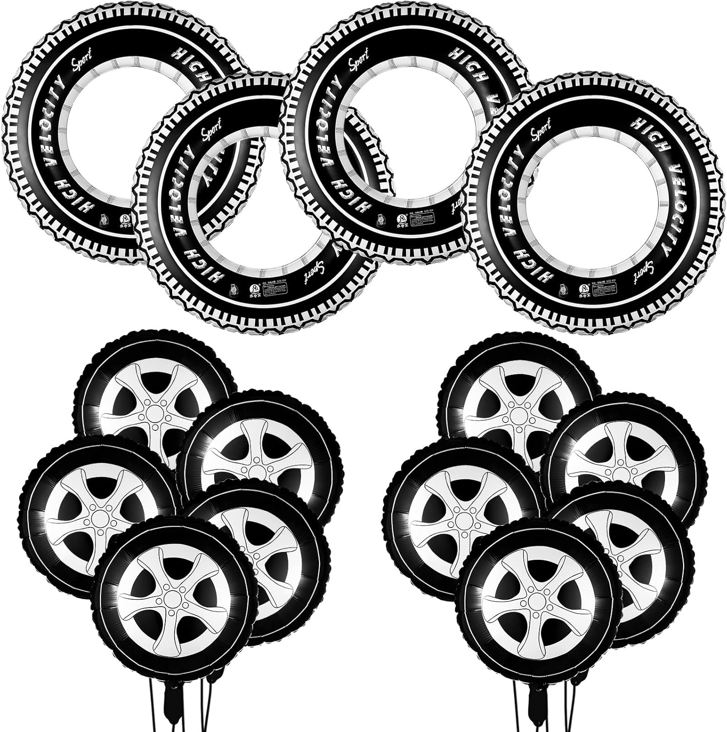 BERNOI 14 Pcs Car Decorations Racing Cars Birthday Party Supplies ...