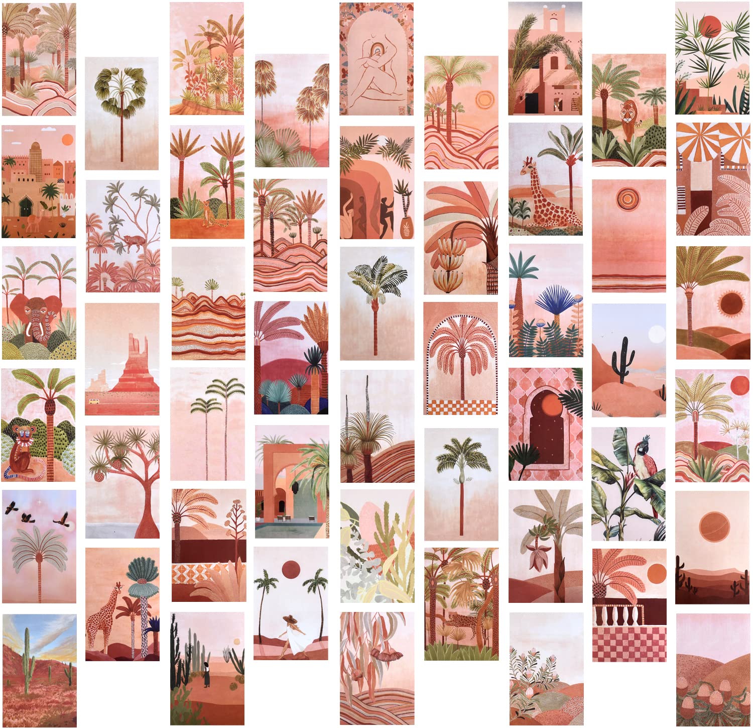 Beishida Room Decor Aesthetic Tropical Desert Pastel Wall Collage Kit ...