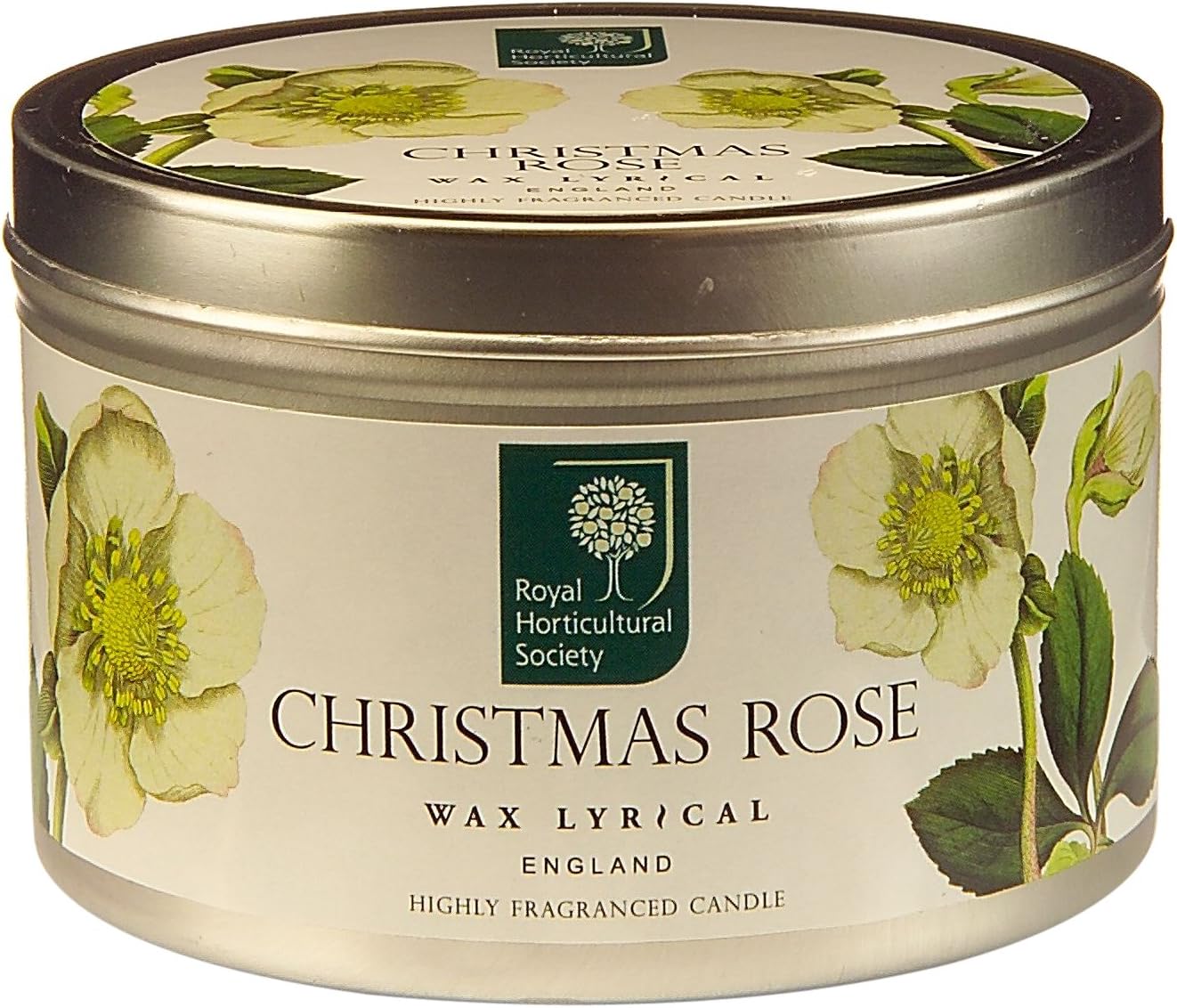 Wax Lyrical Royal Horticultural Society Candle Tin, Christmas Rose ...