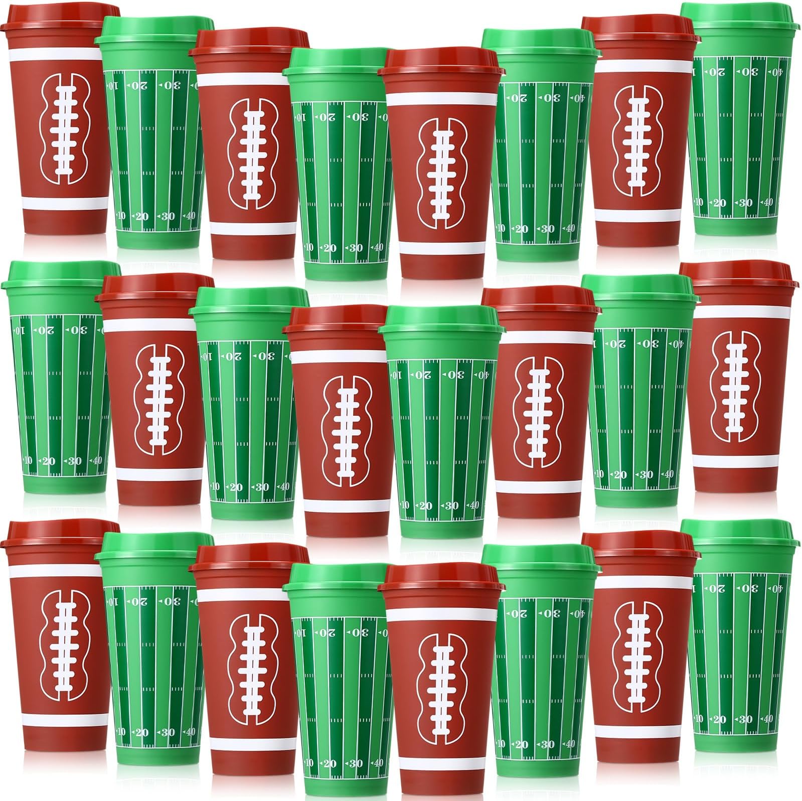 Amazon.com | Ziliny 12 Pcs Baseball Soccer Party Cups with Straws and ...