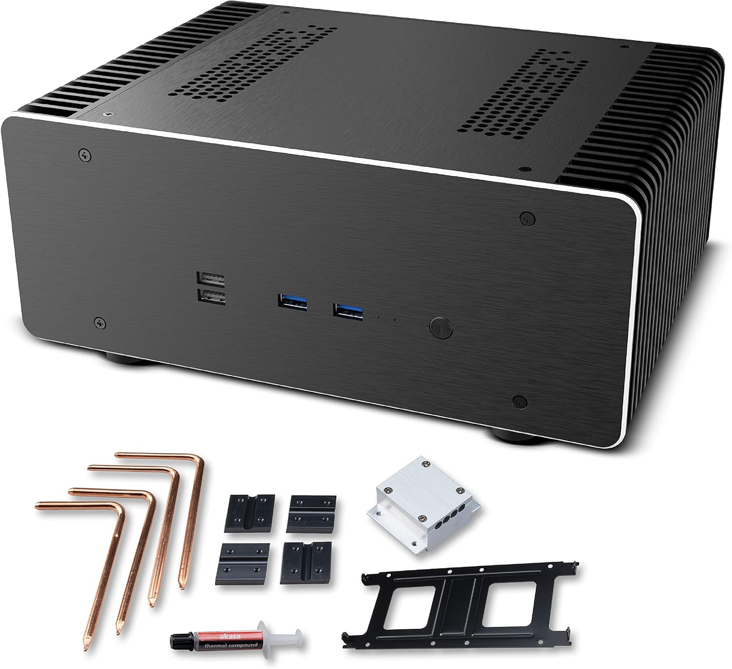 Amazon.com: Akasa Maxwell Pro Plus, Aluminium Fanless Mini-ITX Case ...