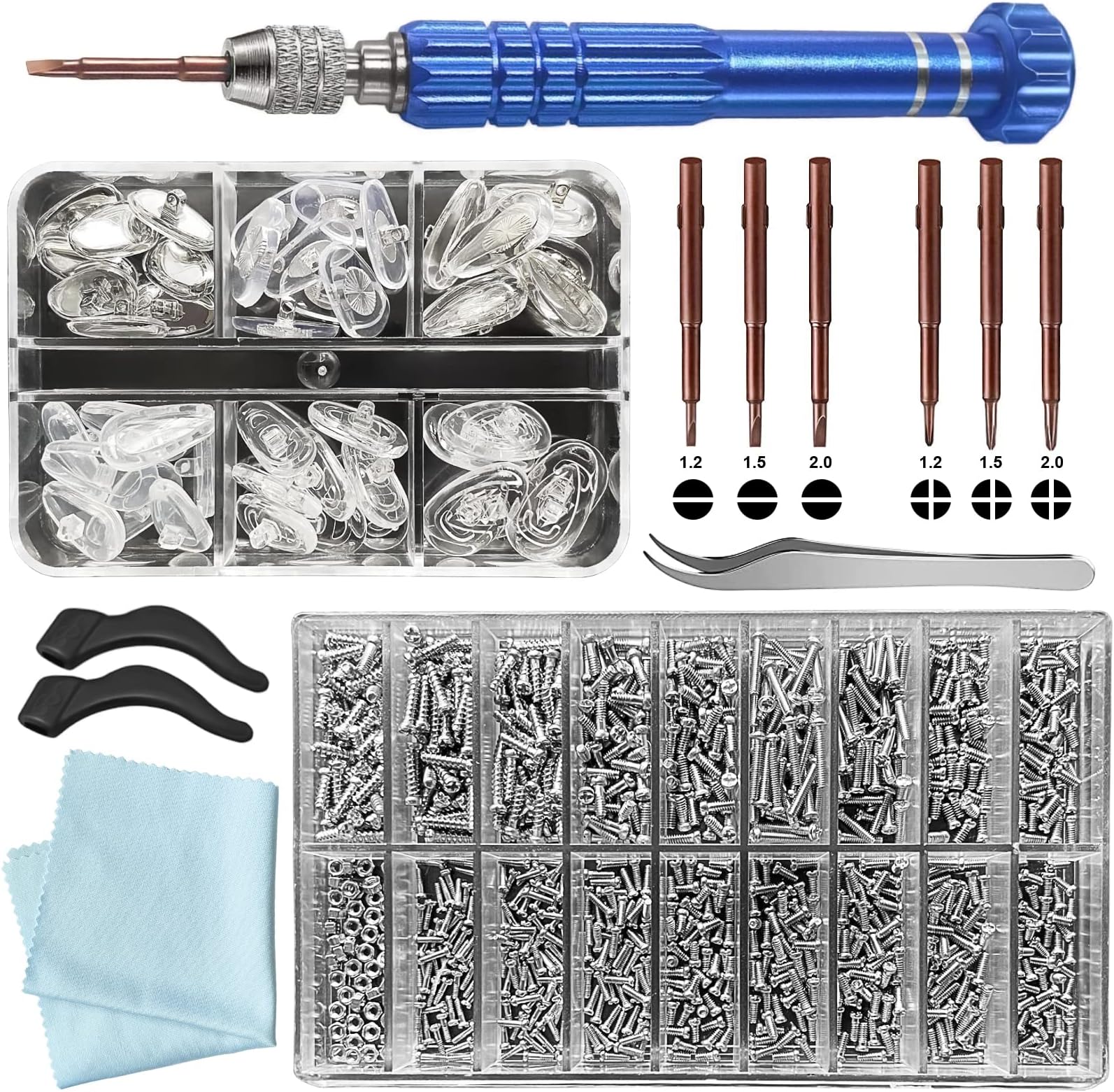 Amazon.com: 1 Pair Eyeglasses Nose Bridge Glasses Nose Arm Metal ...