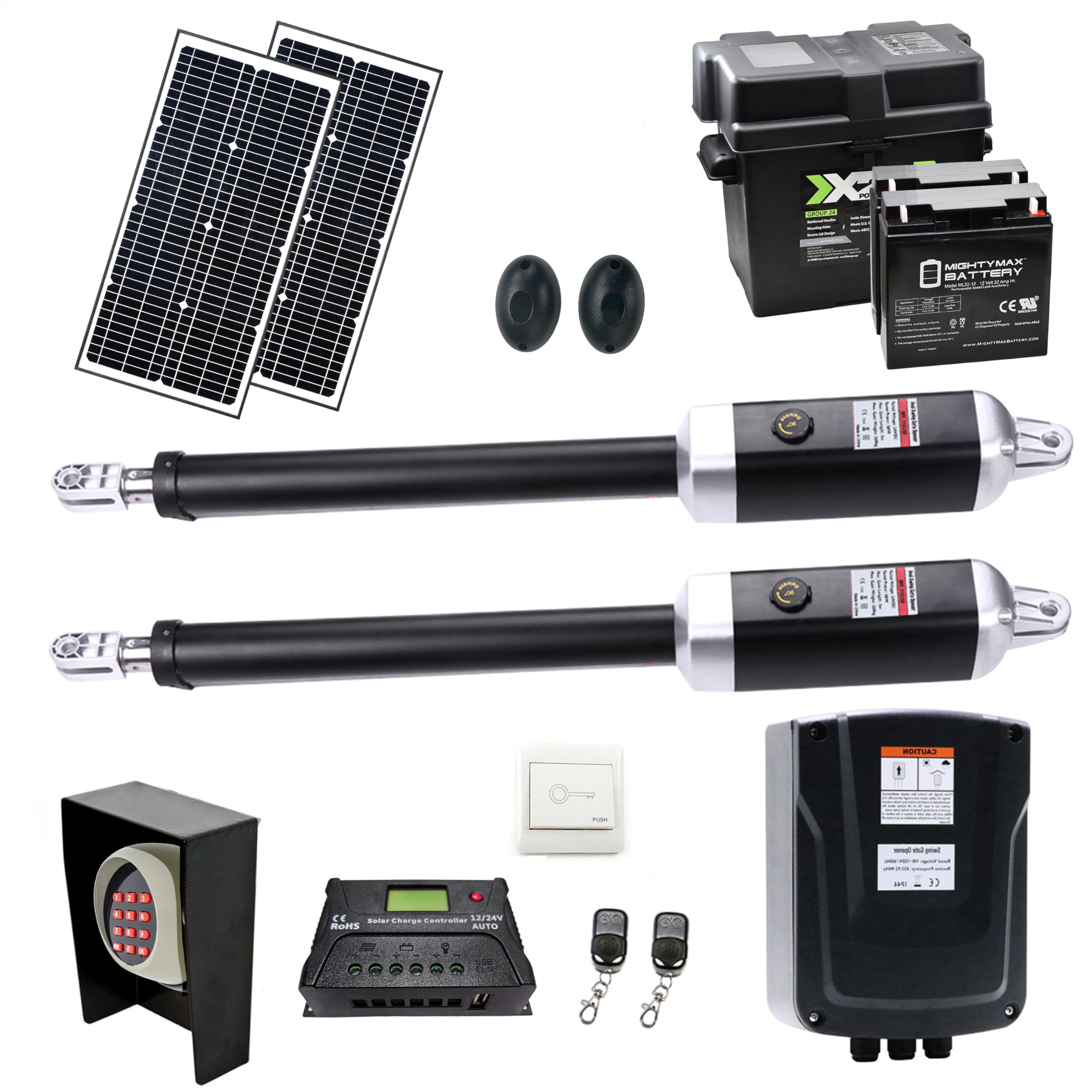 Snapklik.com : ALEKO Dual Swing Gate Opener Automatic Driveway AC/DC ...