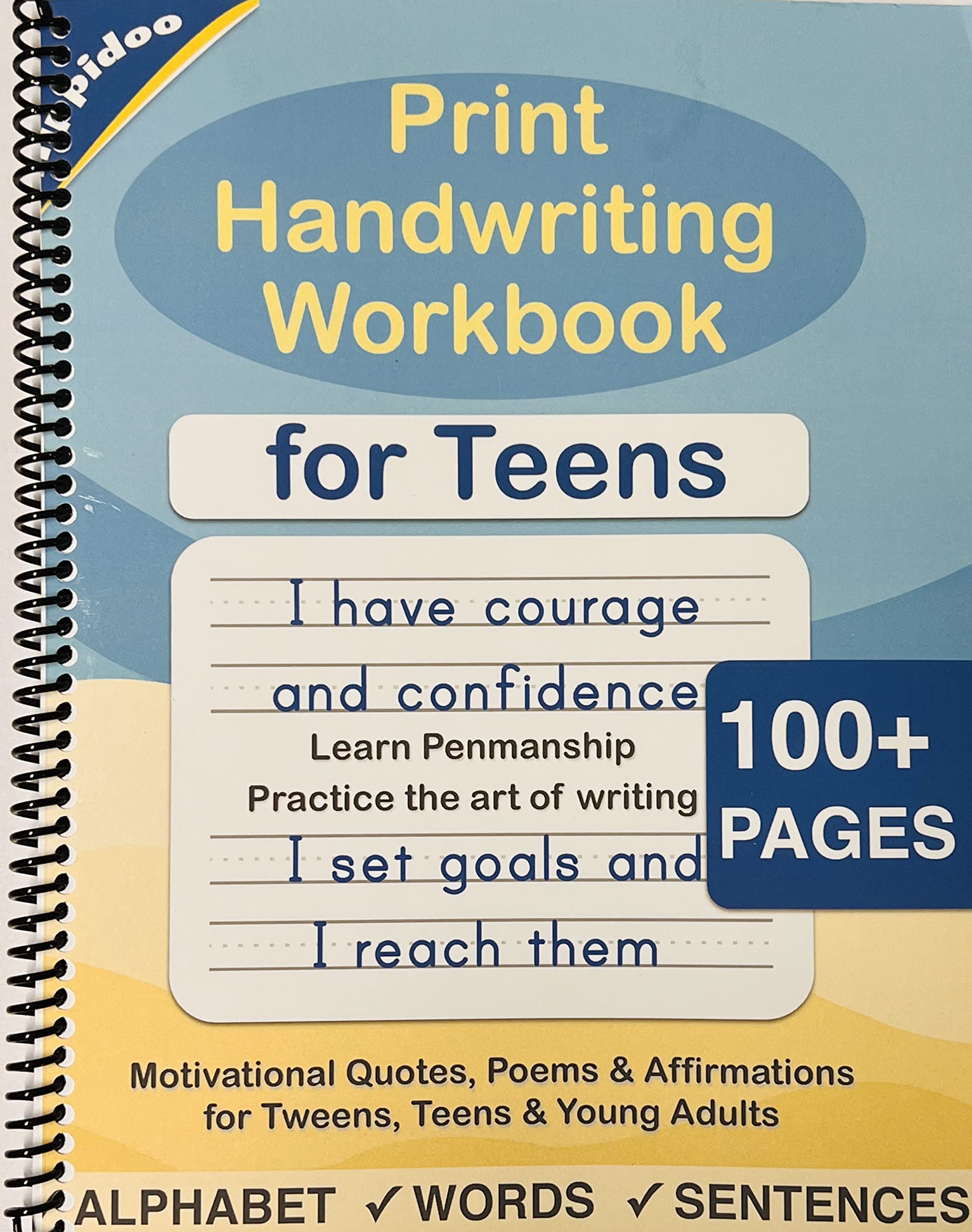 Print Handwriting Workbook for Teens: Improve your printing handwriting ...