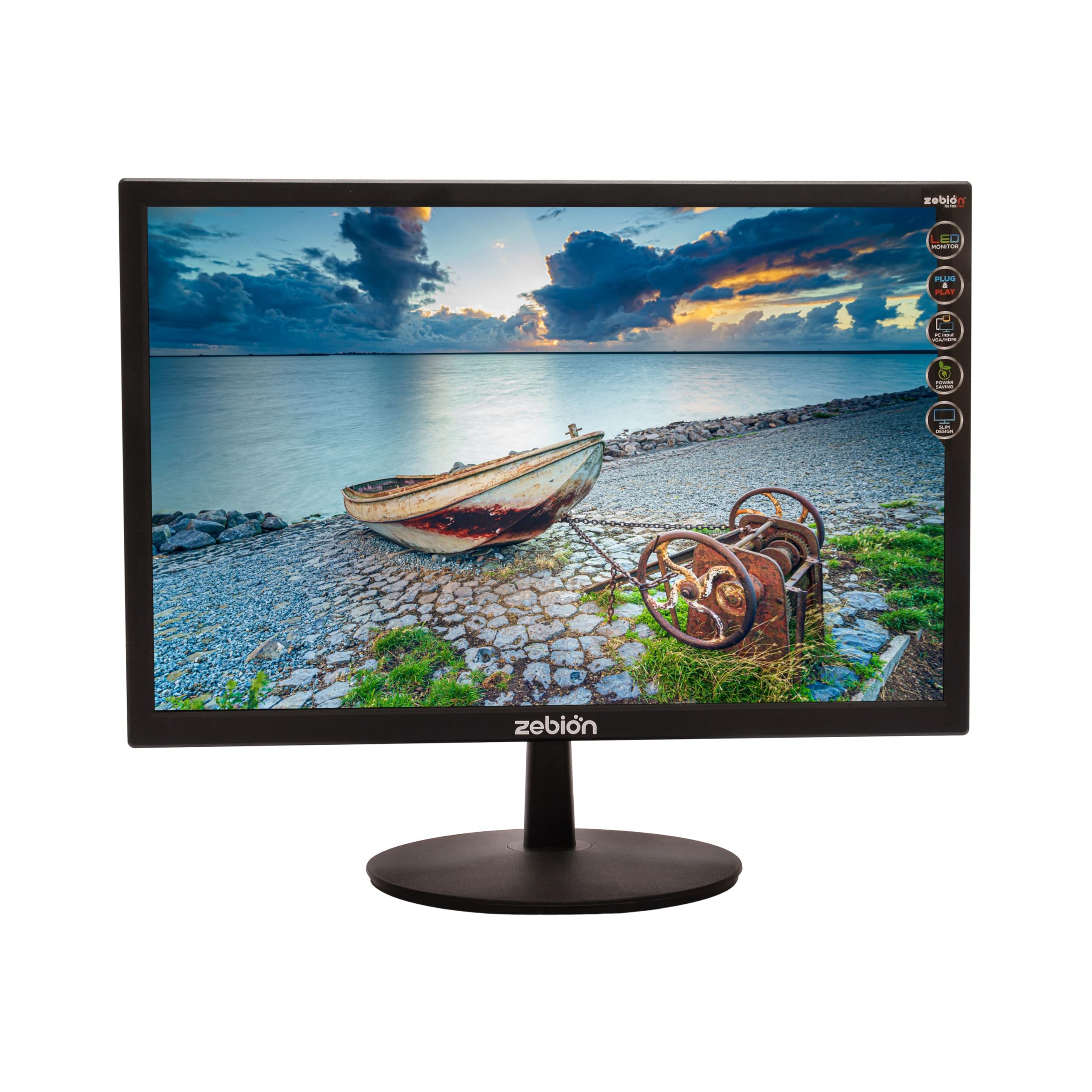 Zebion 19HD4 19 Inch (48.26 Cm) Wide Led Monitor with Supporting Hdmi ...