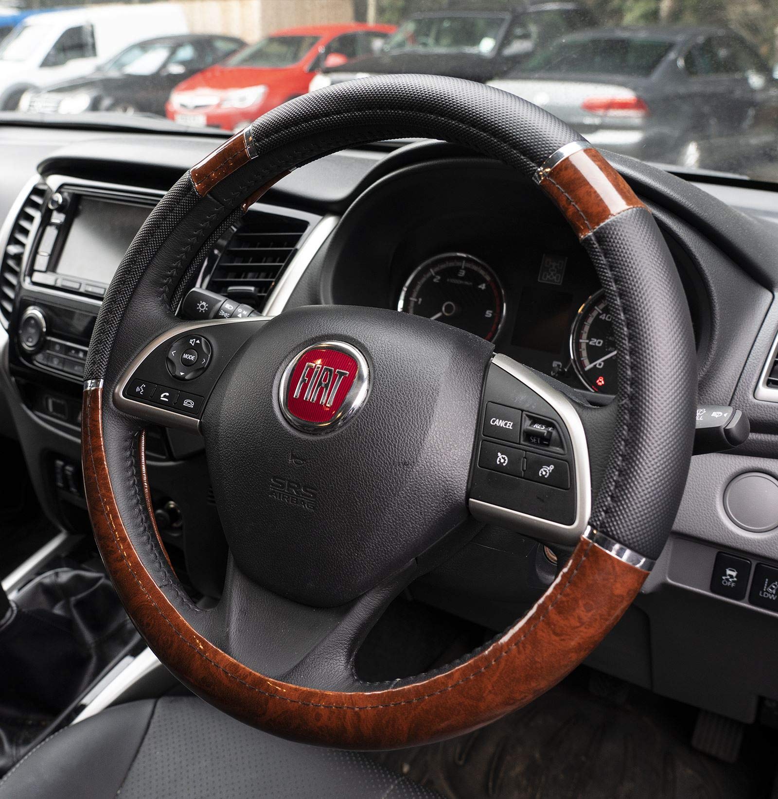 UKB4C Wood Effect Steering Wheel Covers Universal 15 inch Breathable ...