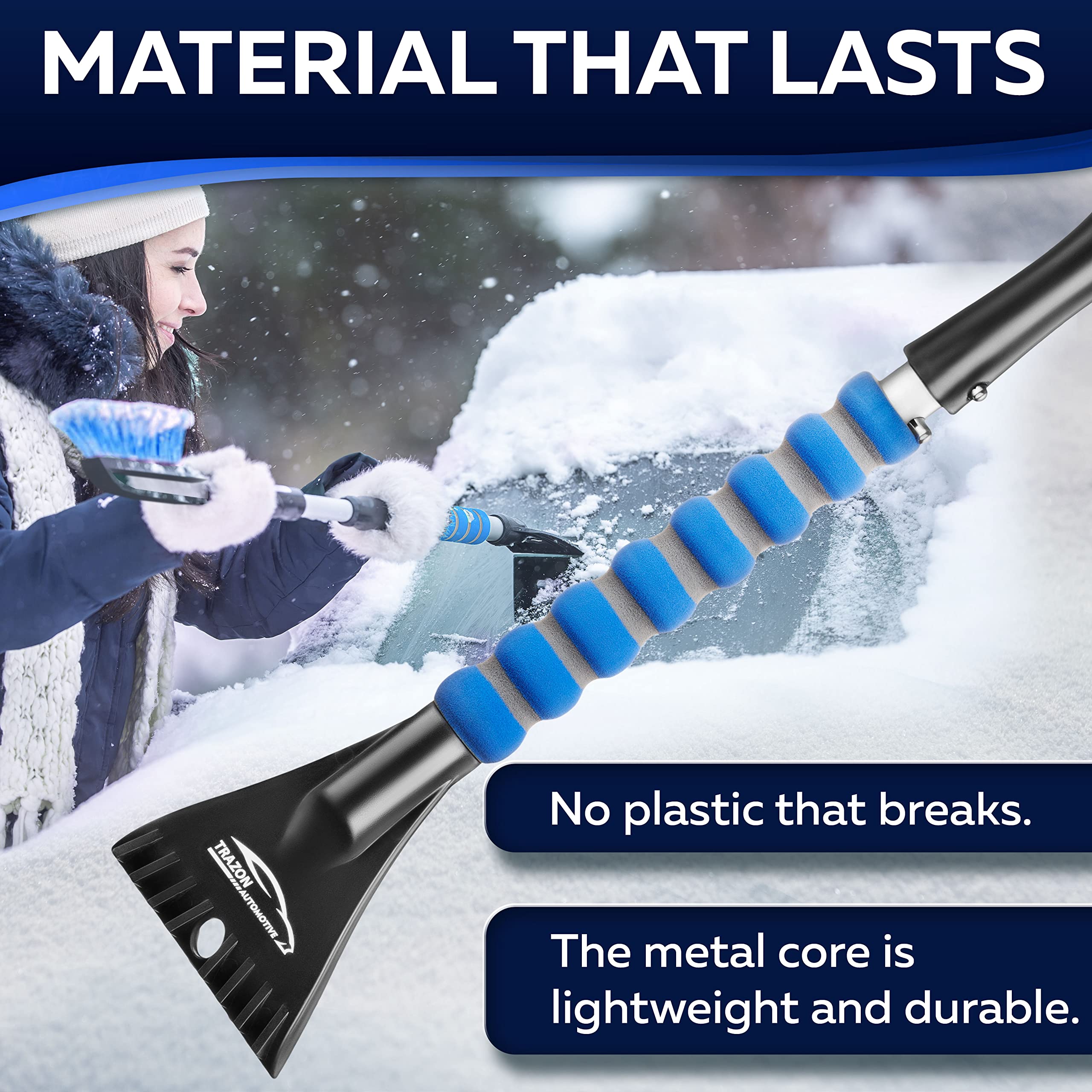 Snapklik.com : 27" Snow Brush & Ice Scrapers For Car Windshield