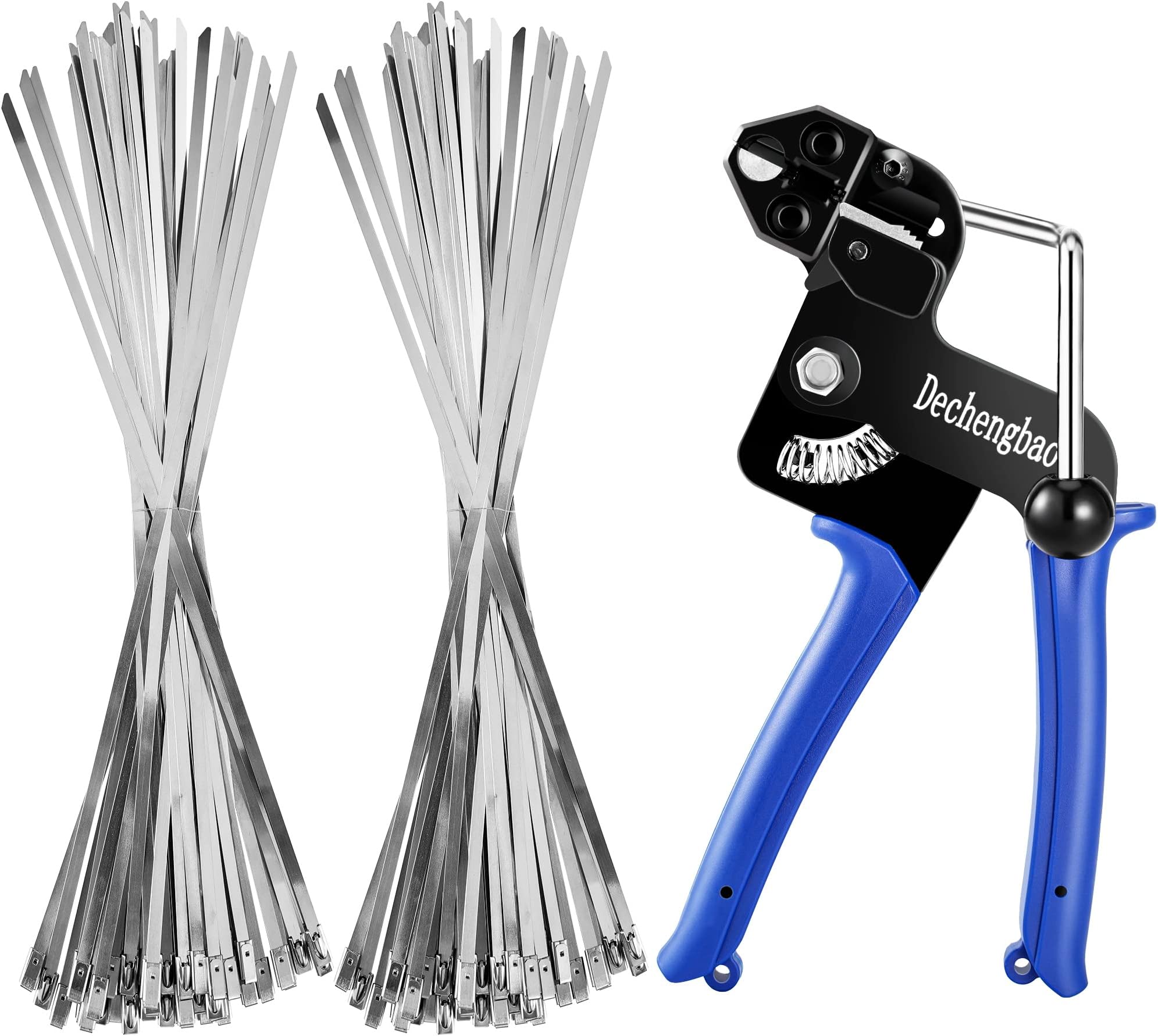 QWORK Cable Tie Gun, Stainless Steel Cable Tie Tool Metal Zip Tie ...