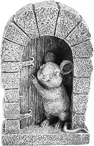 Amazon.com: kjcbkcb Mouse Garden Decor, Mouse Door Stone Statue Playful ...