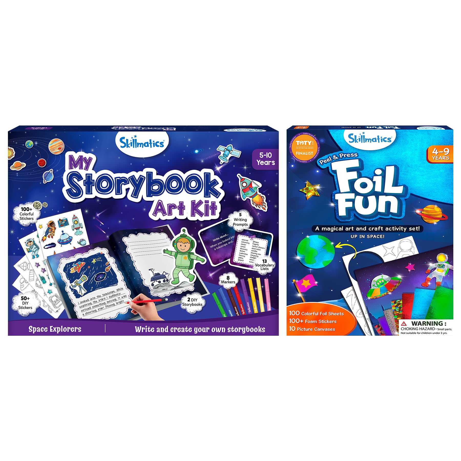 Amazon.com: Skillmatics Storybook Art Kit & Foil Fun Space Theme Bundle ...
