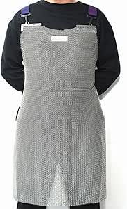 AWIORETON Chainmail Apron for Butcher, Cut Resistant Apron for Meat ...