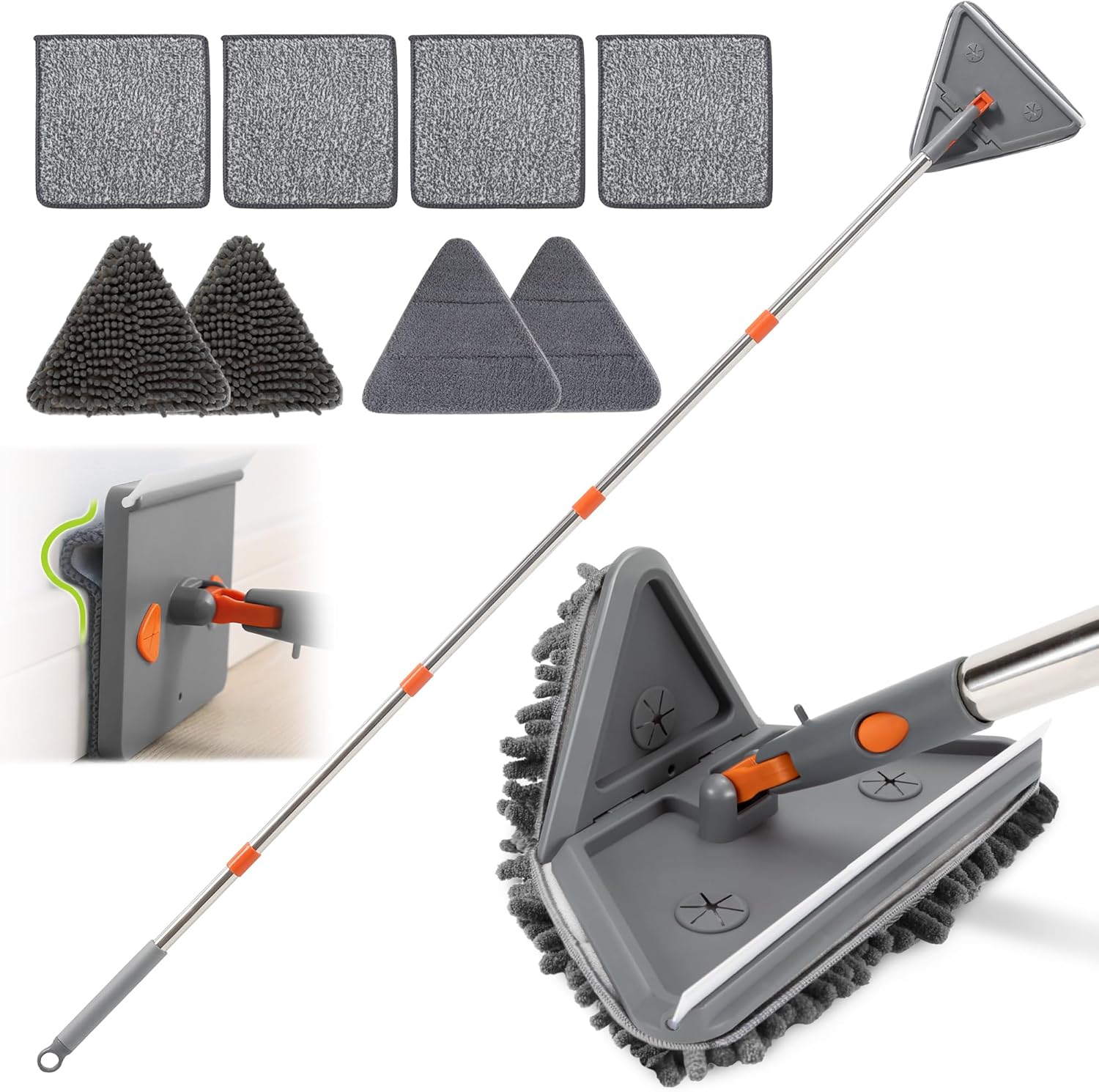 Amazon.com: IVYROLL Wall Cleaner Mop with 80 Inches Long Handle ...