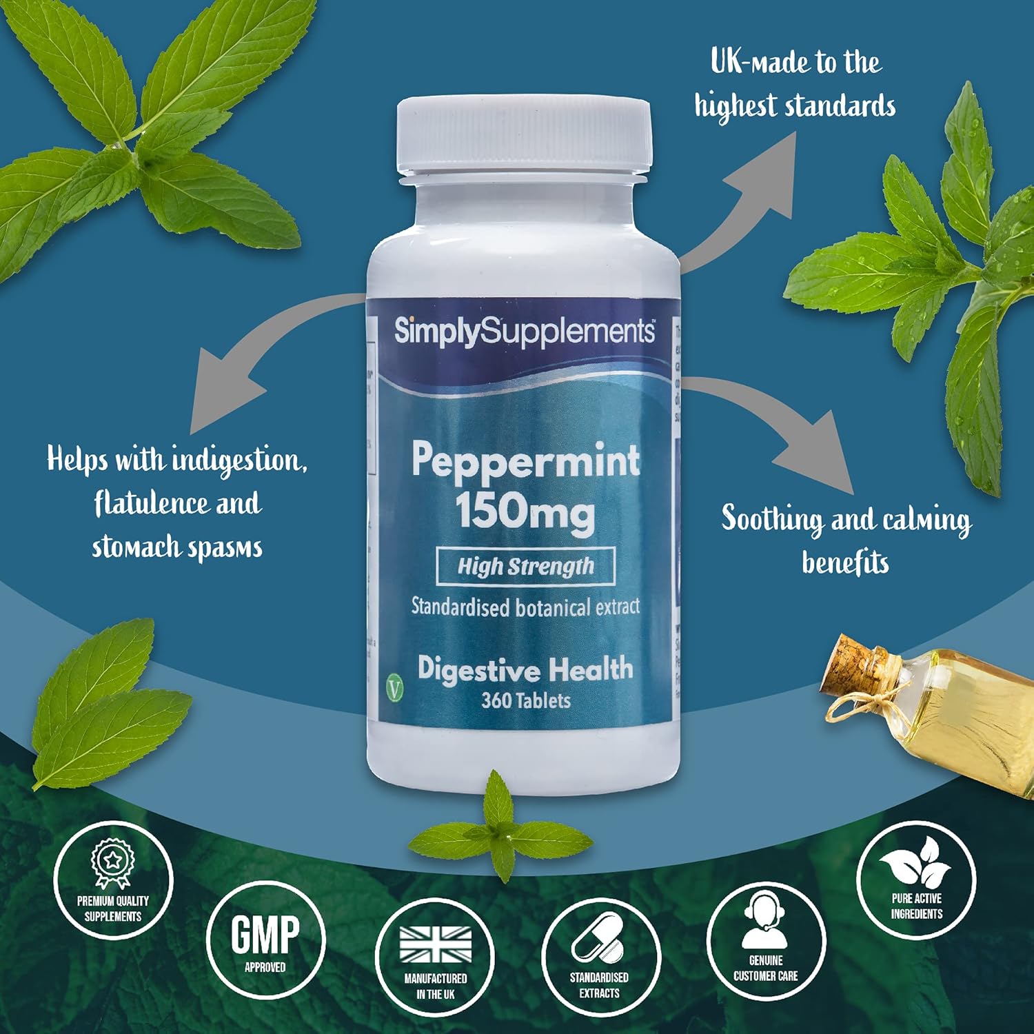 Peppermint Herb Powder 150mg | Vegan & Vegetarian Friendly | Highly ...