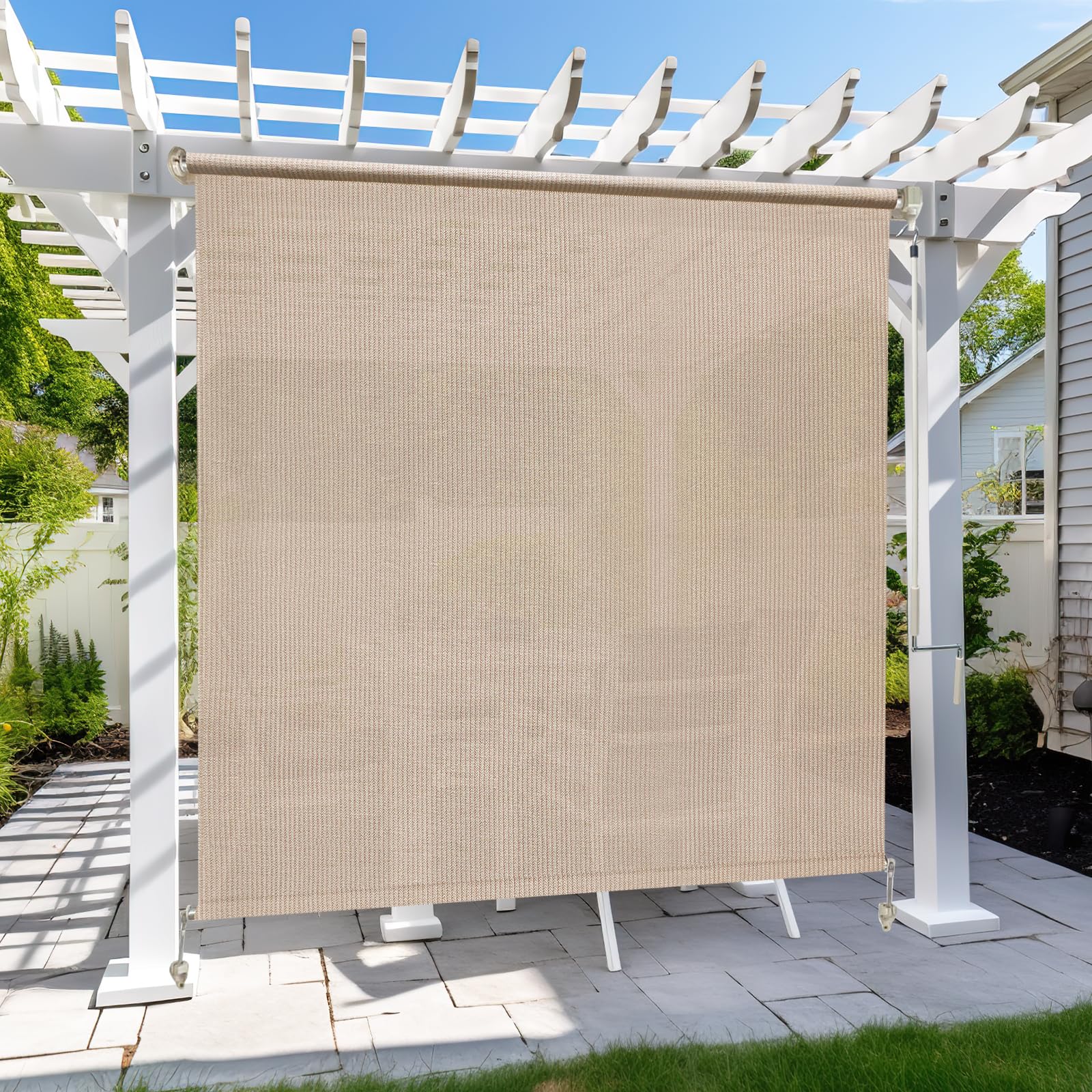 Snapklik.com : KANAGAWA Outdoor Roller Shade 6X6 Pebble Exterior ...