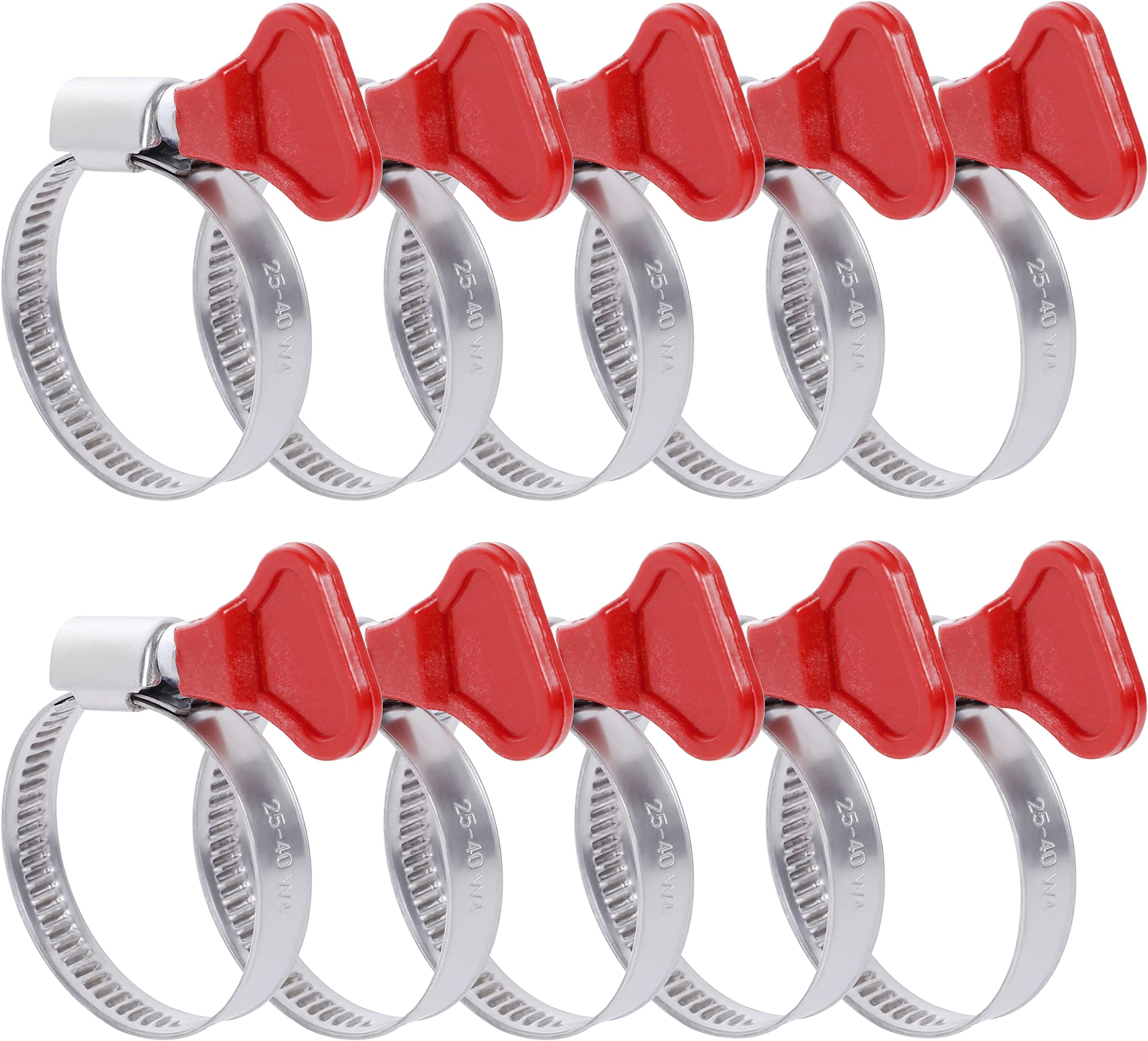 10 Stück Schlauchschellen Set, 25-40mm Einstellbare Schlauch Clips ...