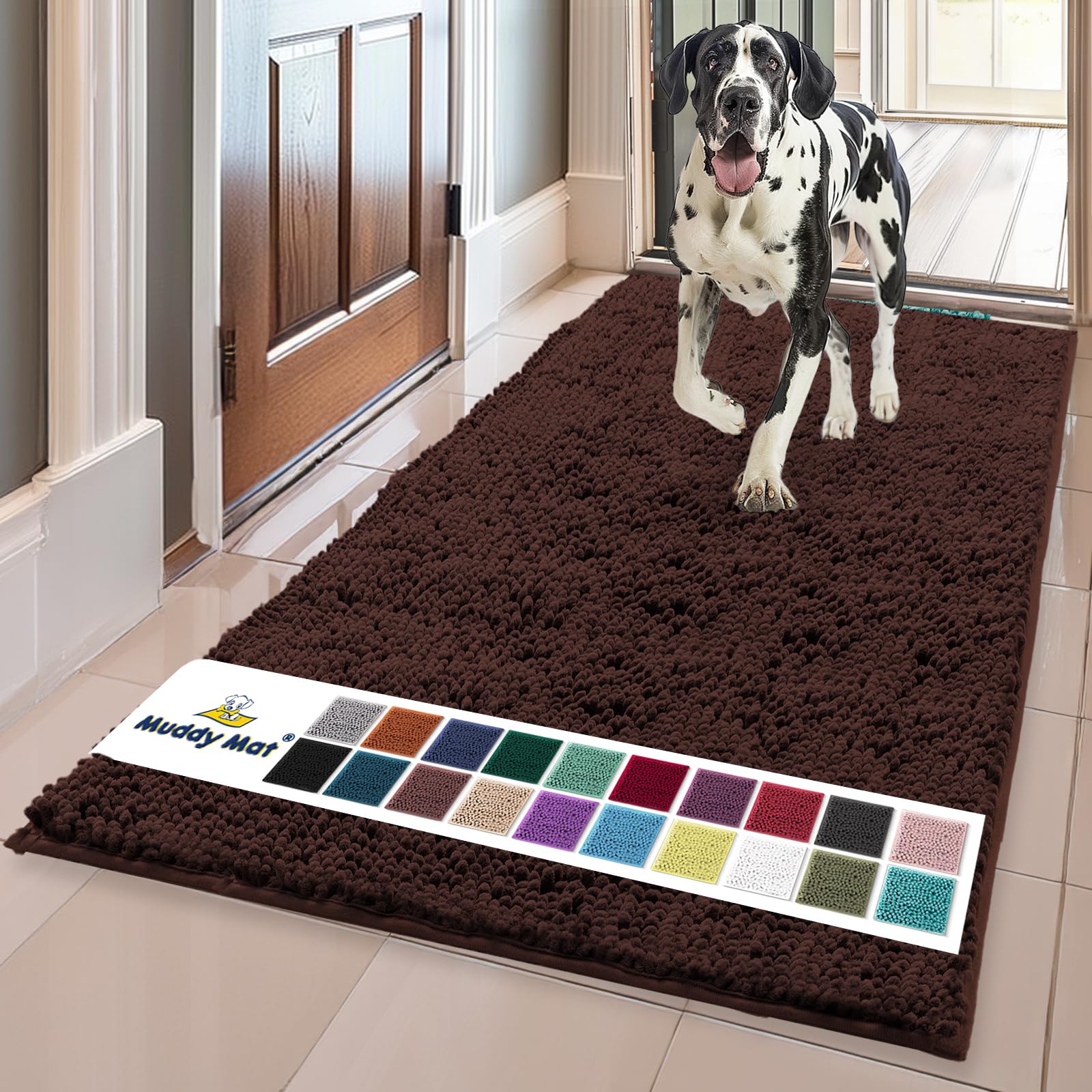Muddy Mat AS-SEEN-ON-TV Highly Absorbent Microfiber Door Mat and Pet ...