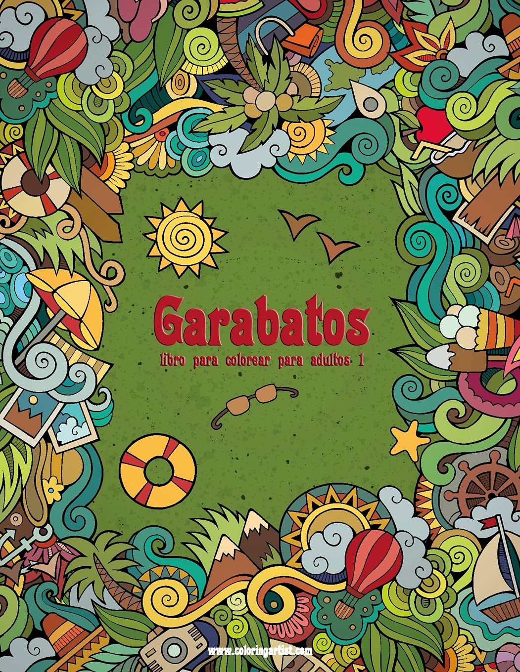 Garabatos libro para colorear para adultos 1 (Spanish Edition)