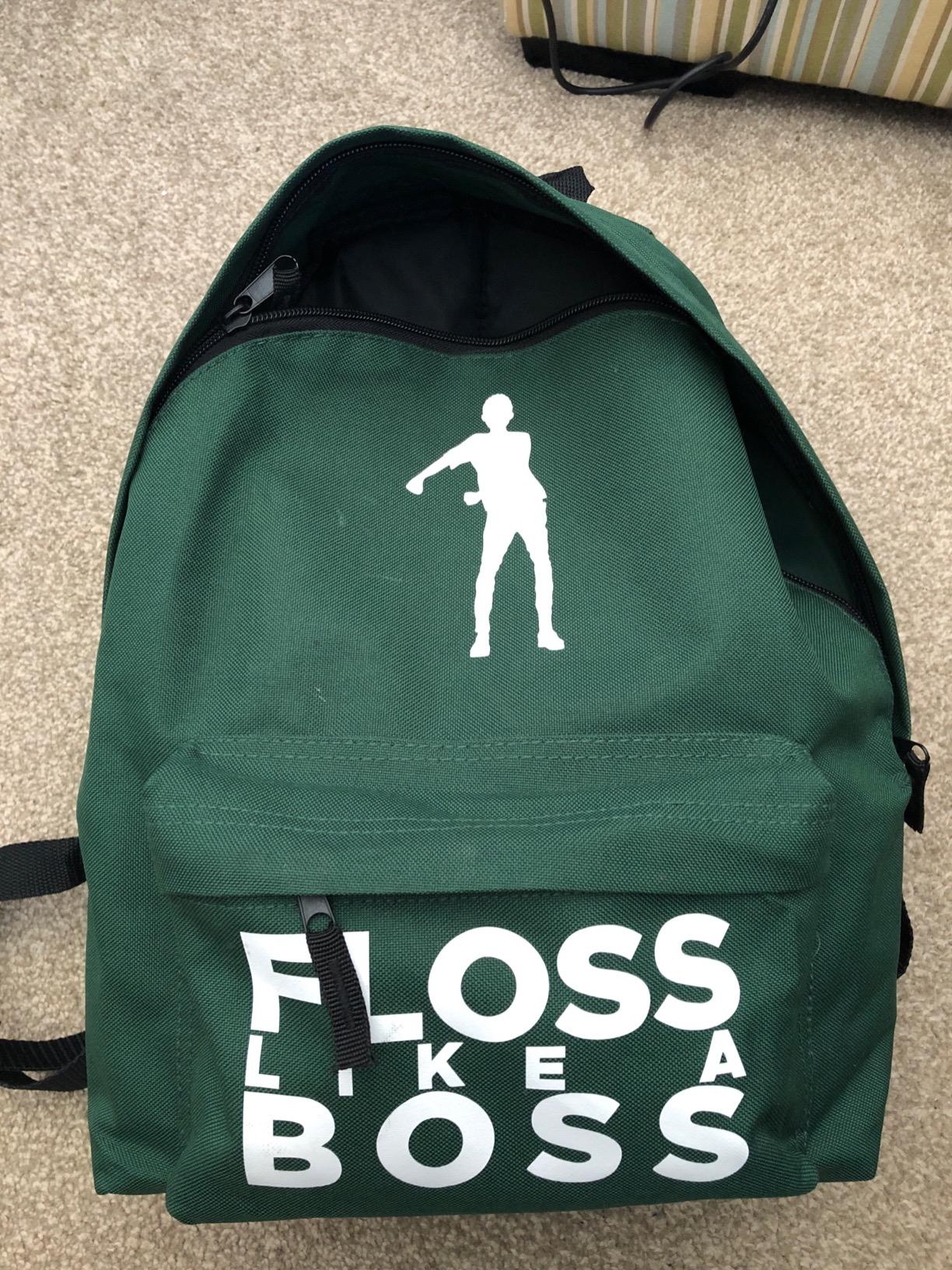 Floss Like a Boss Backpack Boys Girls Kids School Bag Lime Green ...