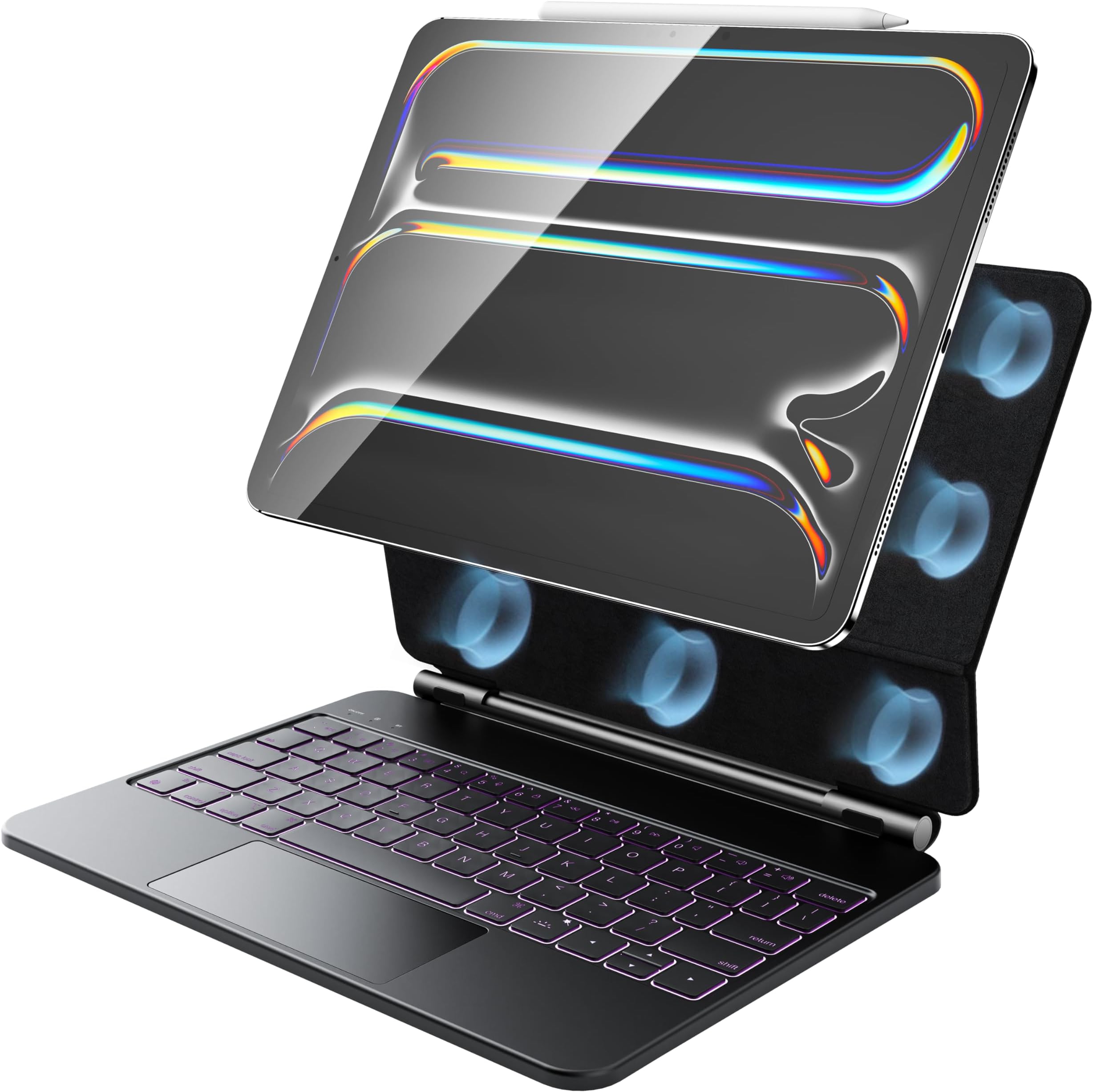 HOU Keyboard Case for iPad Pro 11 Inch (M4 2024), iPad Pro 2024 11 Inch ...