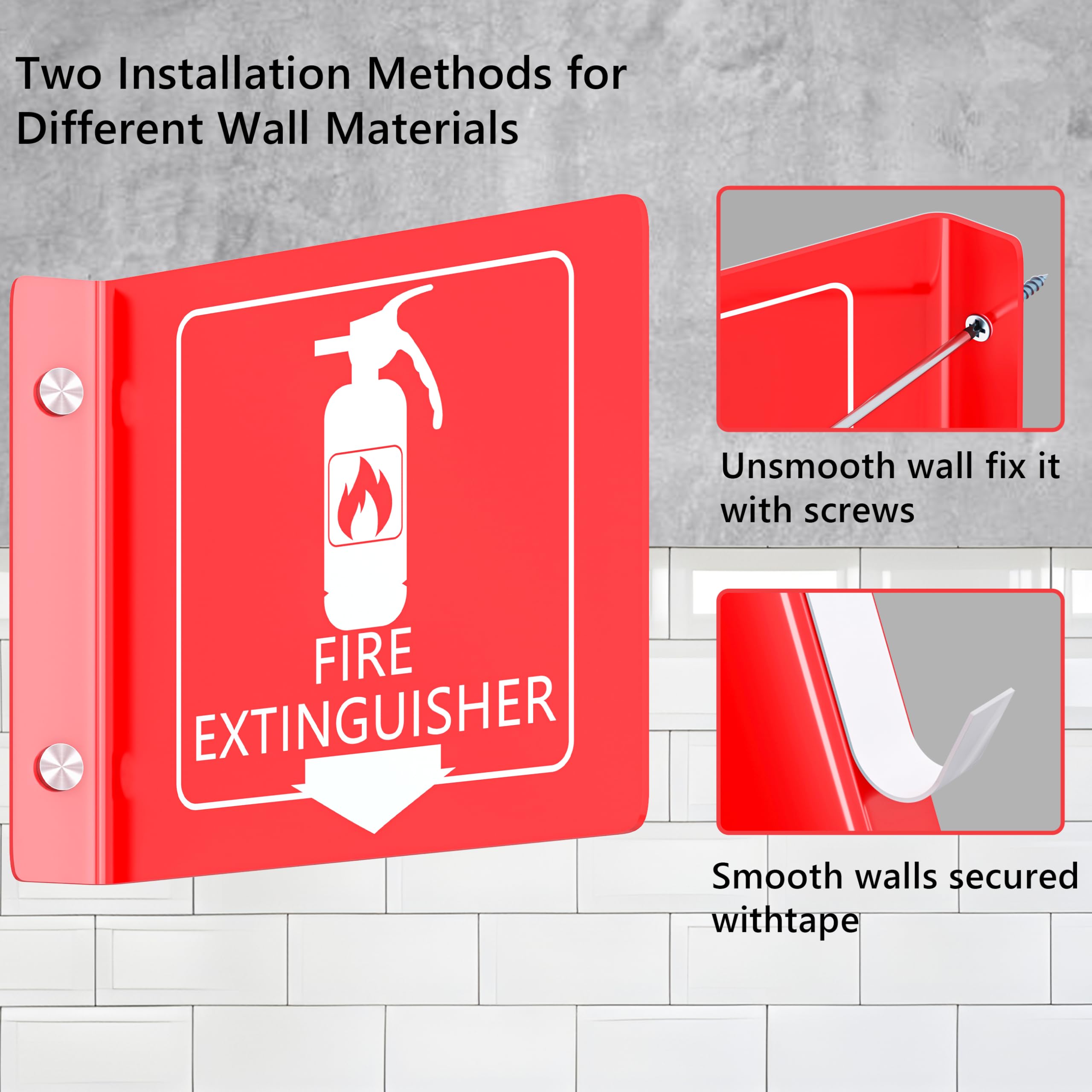 Snapklik.com : Fire Extinguisher Wall Mount Sign: Fire Extinguisher ...