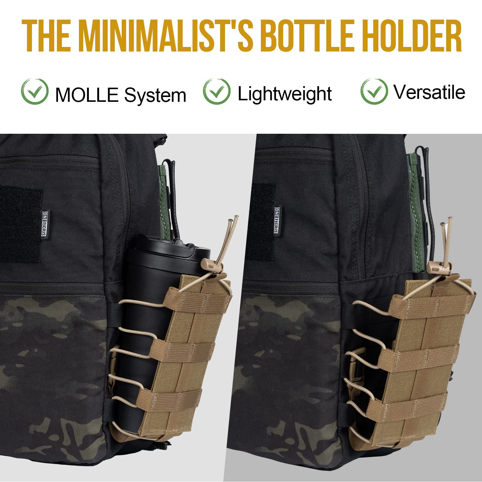 Snapklik.com : OneTigris Molle Water Bottle Holster, 34oz Adjustable ...