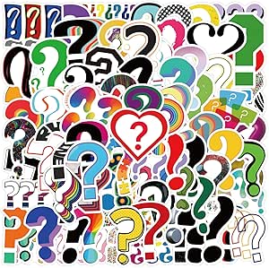 Amazon.com: 120pcs Cartoon Question Stickers for Kids,Cute Vinyl ...