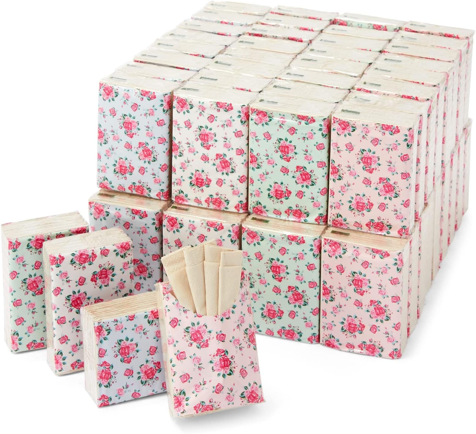Amazon.com: Ctosree 50 Pack Japanese Pocket Tissues Travel Packs Bulk ...