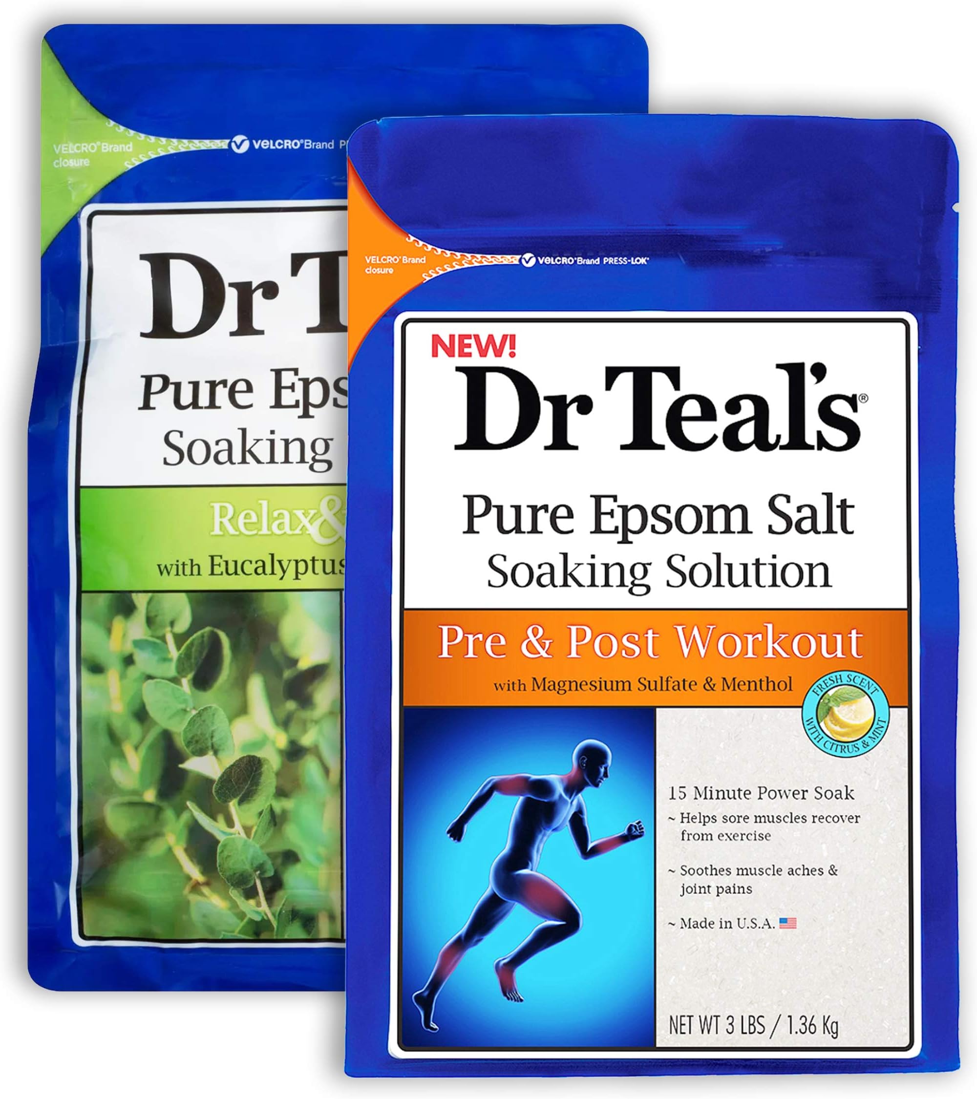 Amazon.com : Dr Teal's Epsom Salt Magnesium Soak, Pre & Post Workout ...