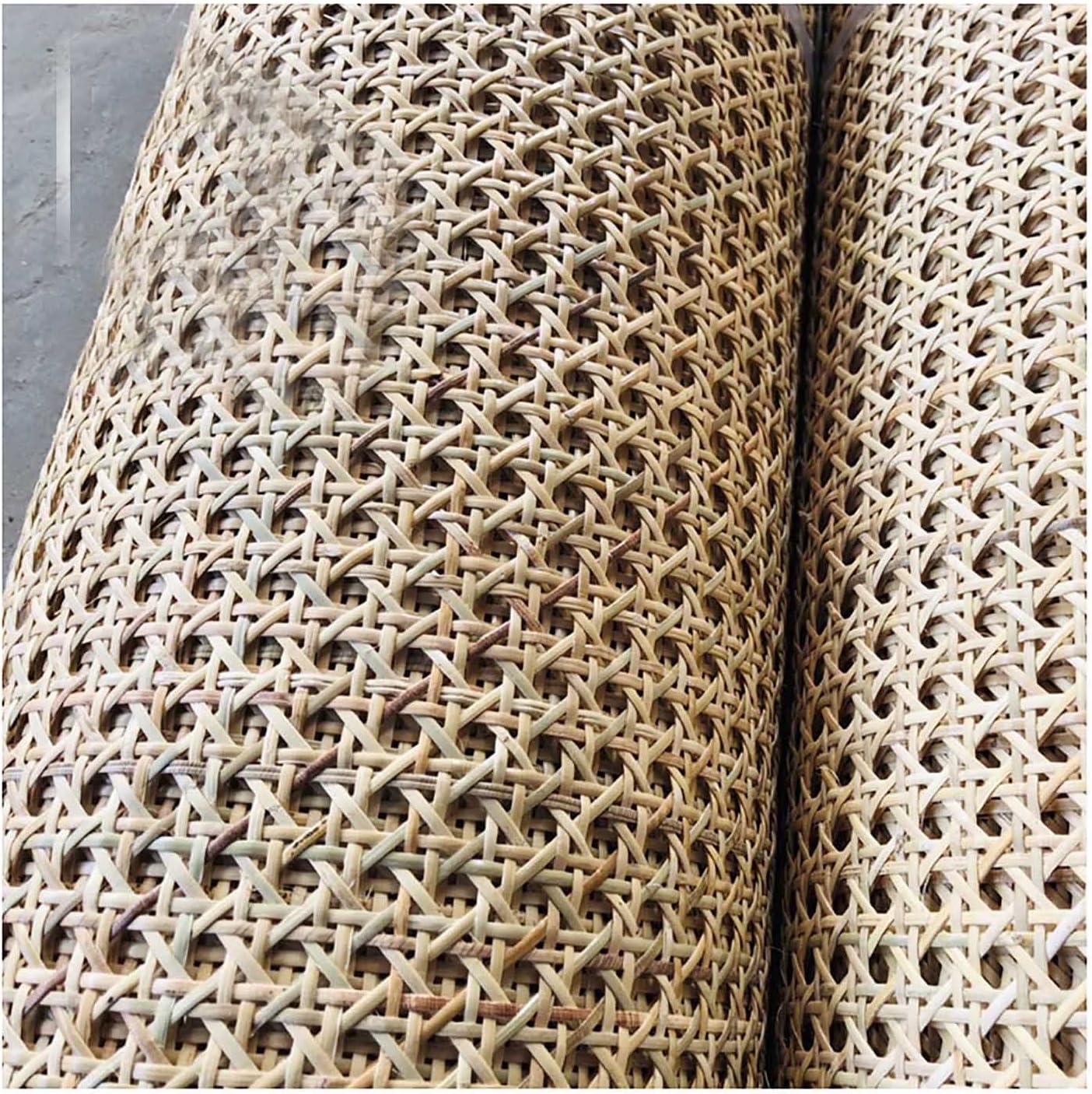 Amazon.com: yeSQMI Natural Rattan Cane Webbing Roll Rattan Webbing ...