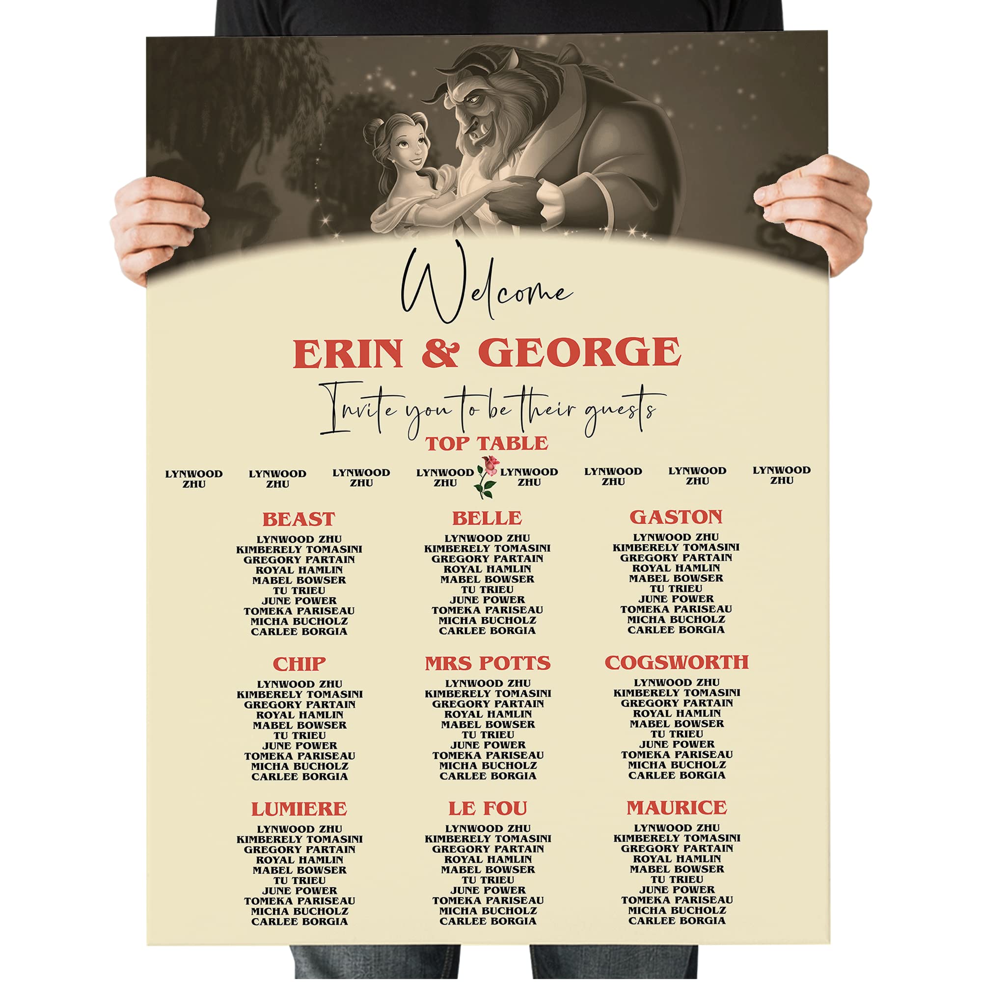 Plan Disney Wedding Disney Wedding Seating Chart, Fairytale Wedding