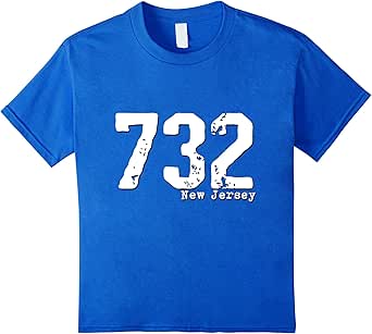 Amazon.com: New Jersey 732 Area Code Shirt NJ Pride : Clothing, Shoes ...