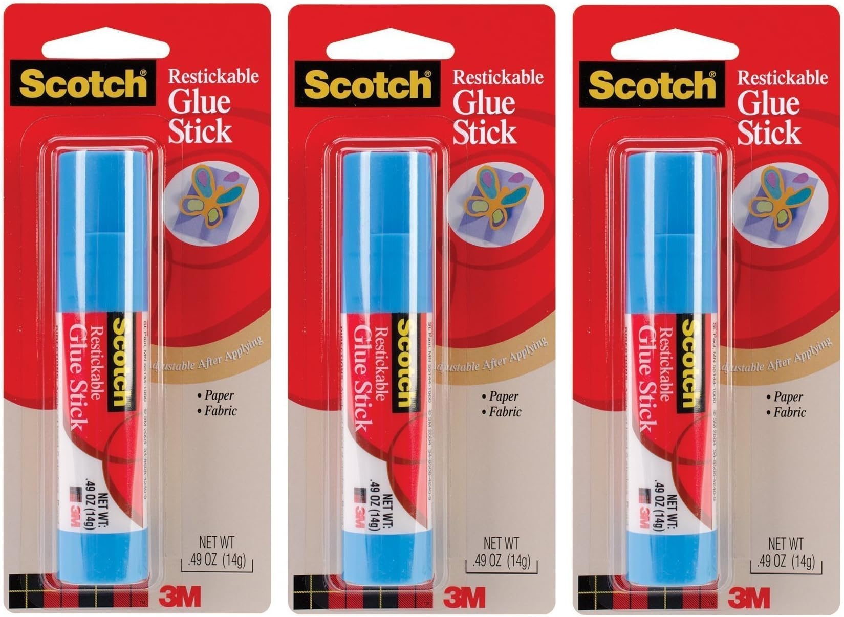 Amazon.com : Removable Restickable Glue Stick, .49oz, Repositionable ...