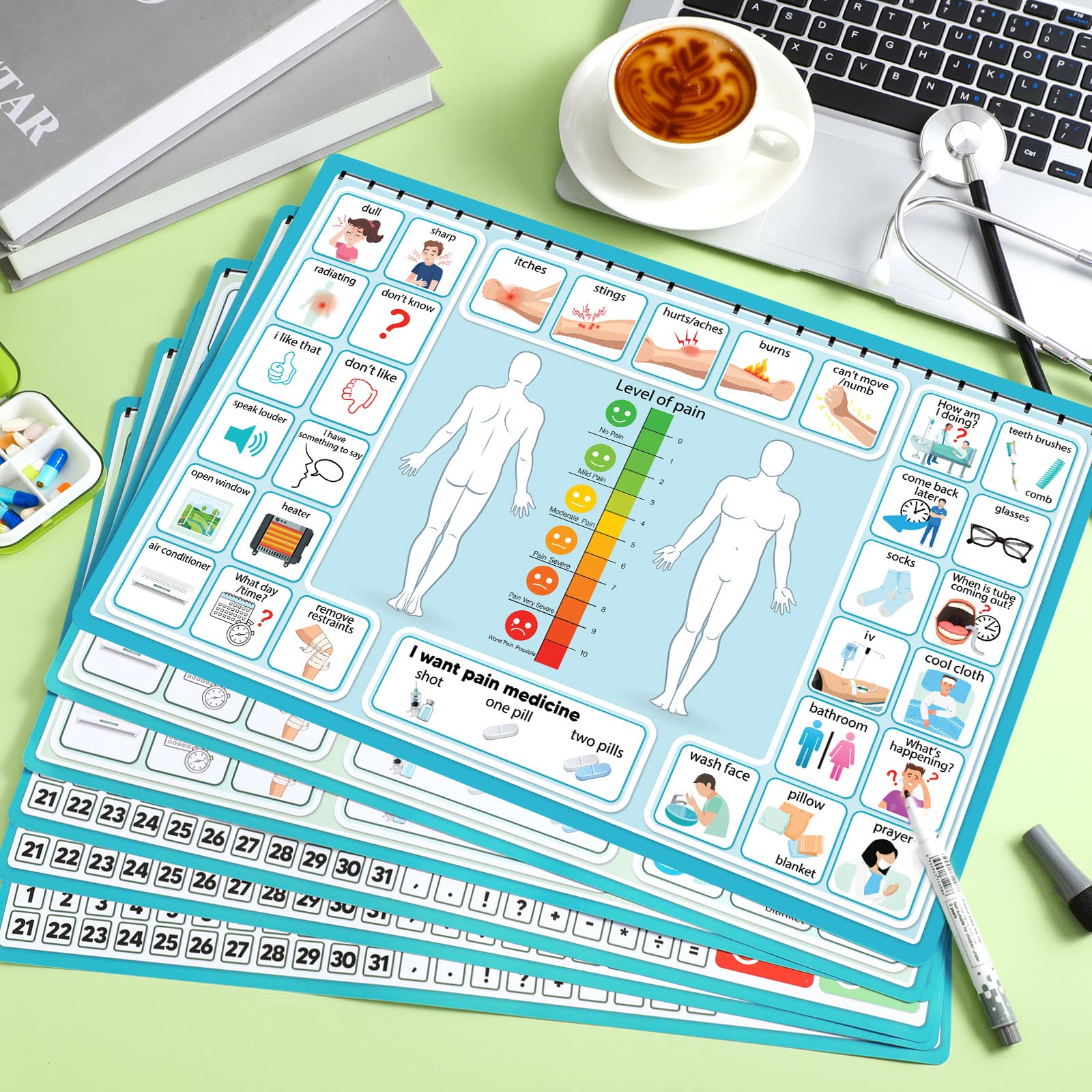 Snapklik.com : 6 Pcs Communication Board For Nonverbal Adults Aphasia ...