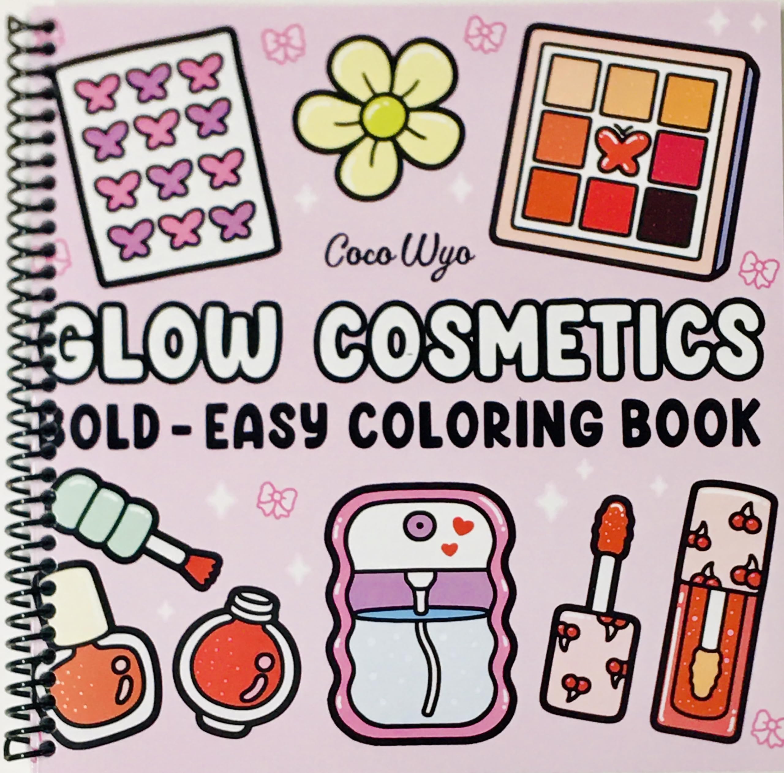 Glow Cosmetics: Coloring Book for Adults and Kids, Bold and Easy ...