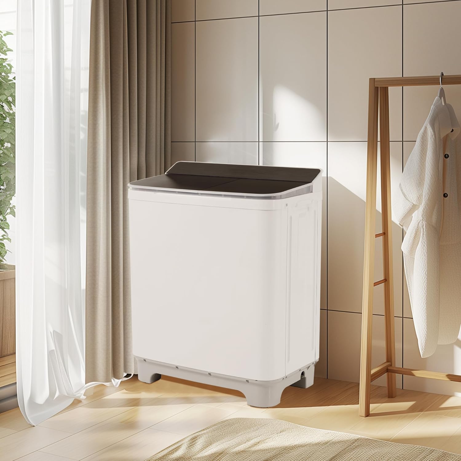 Amazon | OSJ 二槽式洗濯機 2槽式 二層式 2層式 洗濯機 縦型 水位調整 洗濯槽7kg/脱水槽5.5kg 大容量 布団 節電 タイマー機能 一人暮らし 家庭用 ホワイト 排水 ...