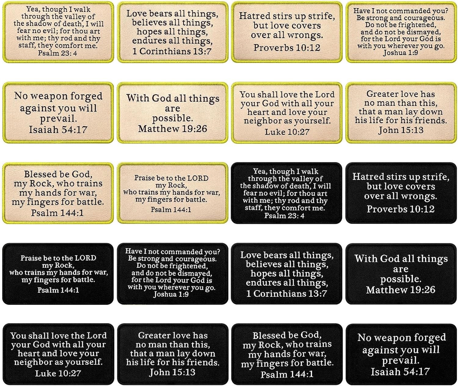Amazon.com: Lyrow 20 Pcs Bible Verse Iron on Patches Bulk Christian ...