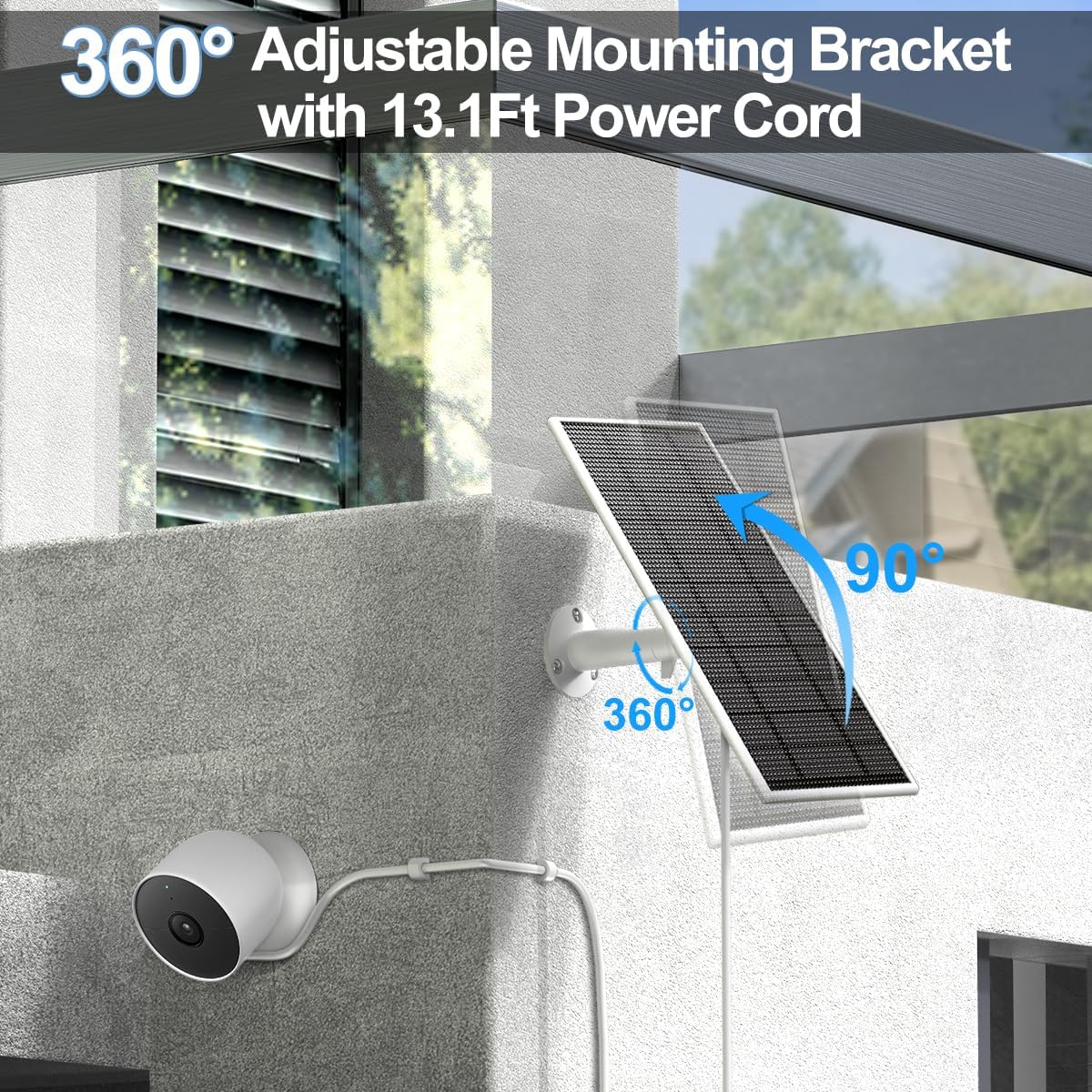 Solar Panel for Google Nest Camera, Compatible with Google Nest Cam ...