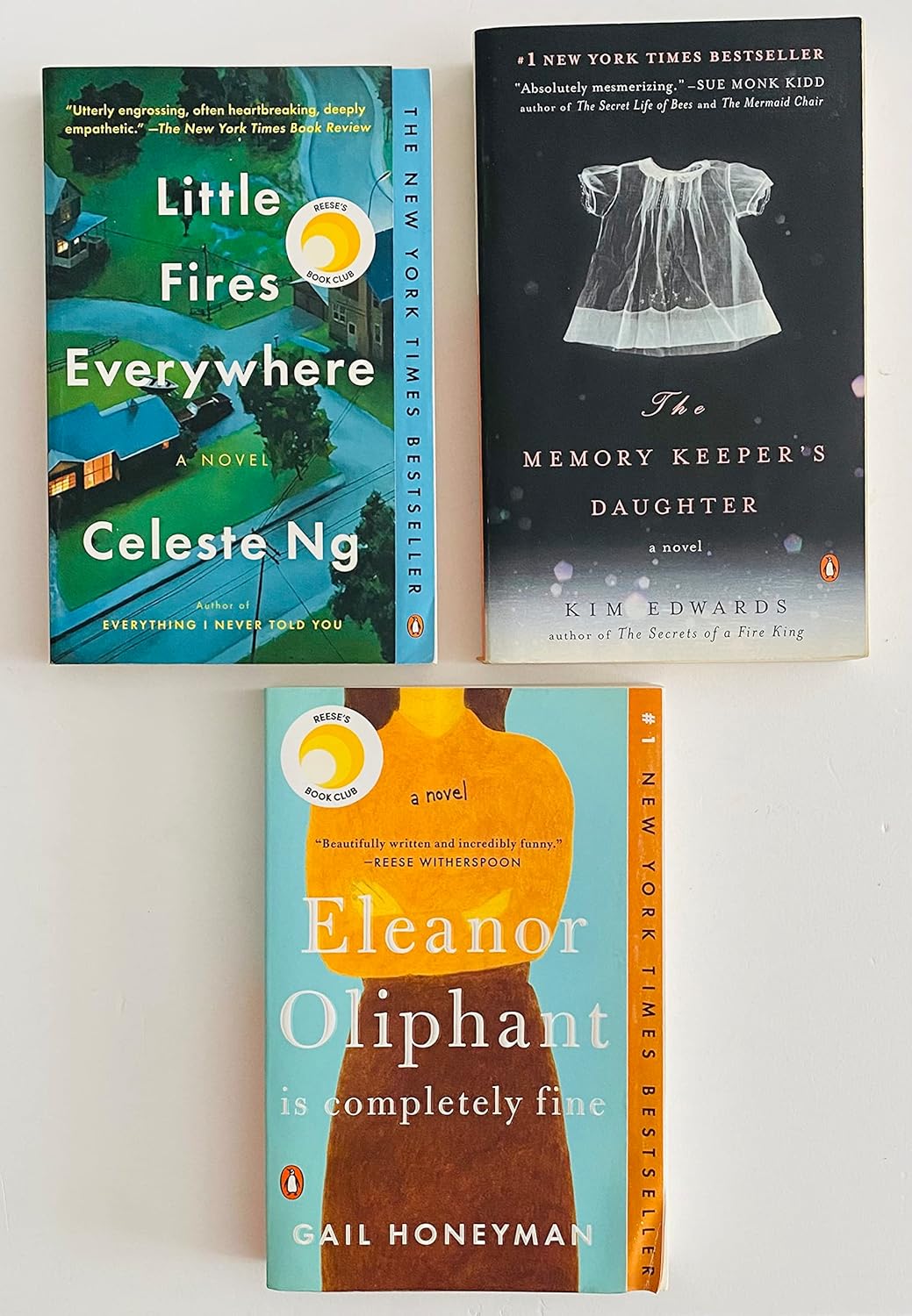 3 Books! Variety of Authors! 1) Little Fires Everywhere 2) The Memory ...