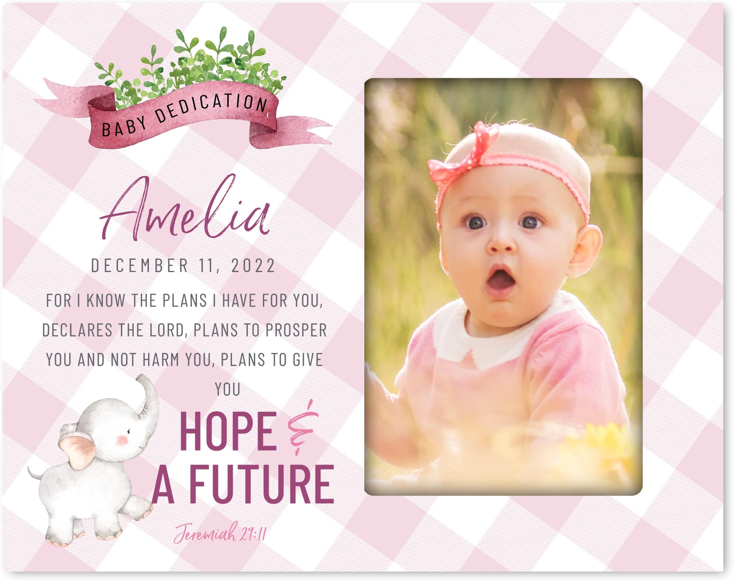 Amazon.com: LifeSong Milestones Baby Dedication Picture Frame ...