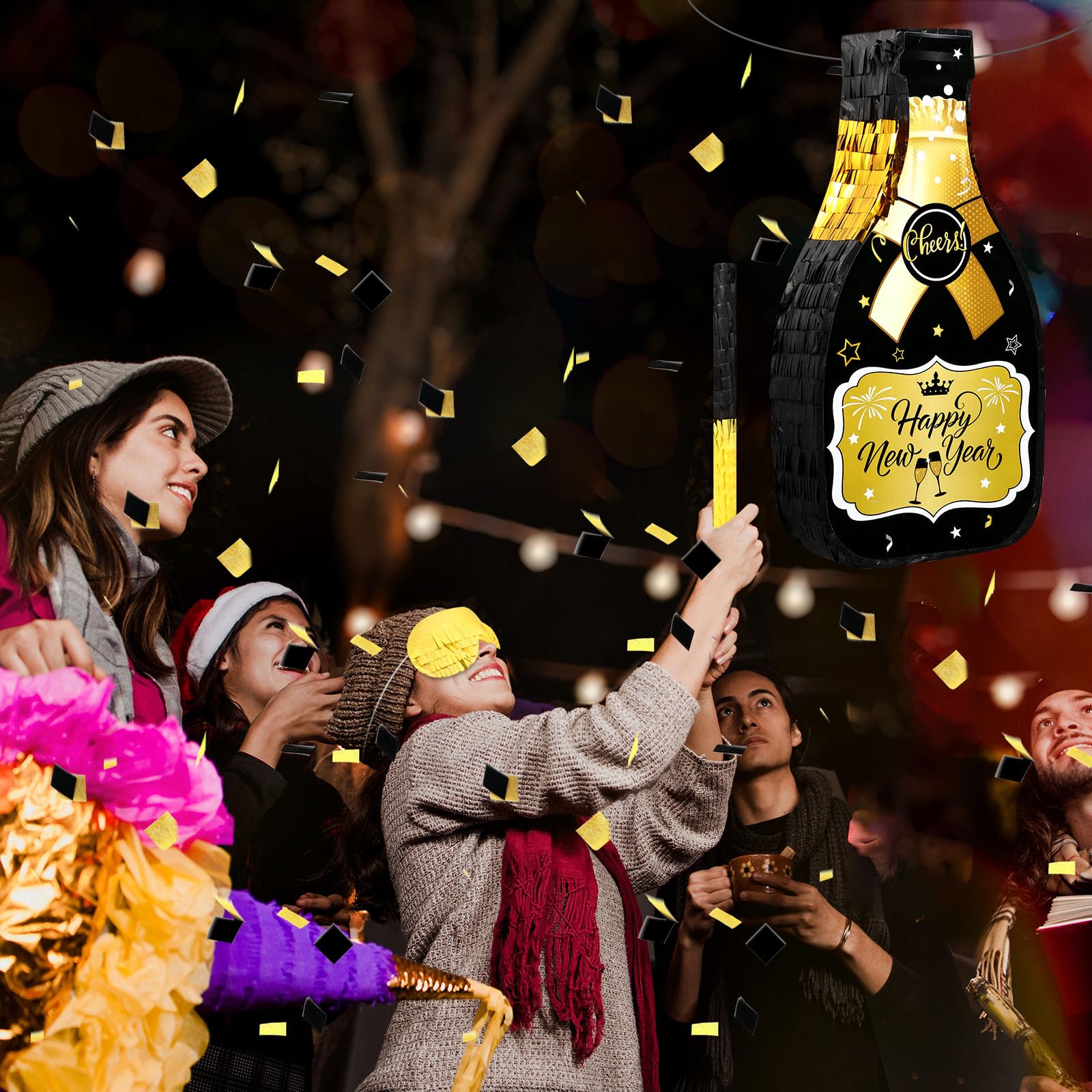 Snapklik.com : Capoda Happy New Year Champagne Pinata Set 16 X 8.3 X 3 ...