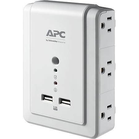 Amazon.com: CyberPower CSP600WSU Surge Protector, 1200J/125V, 6 Swivel ...