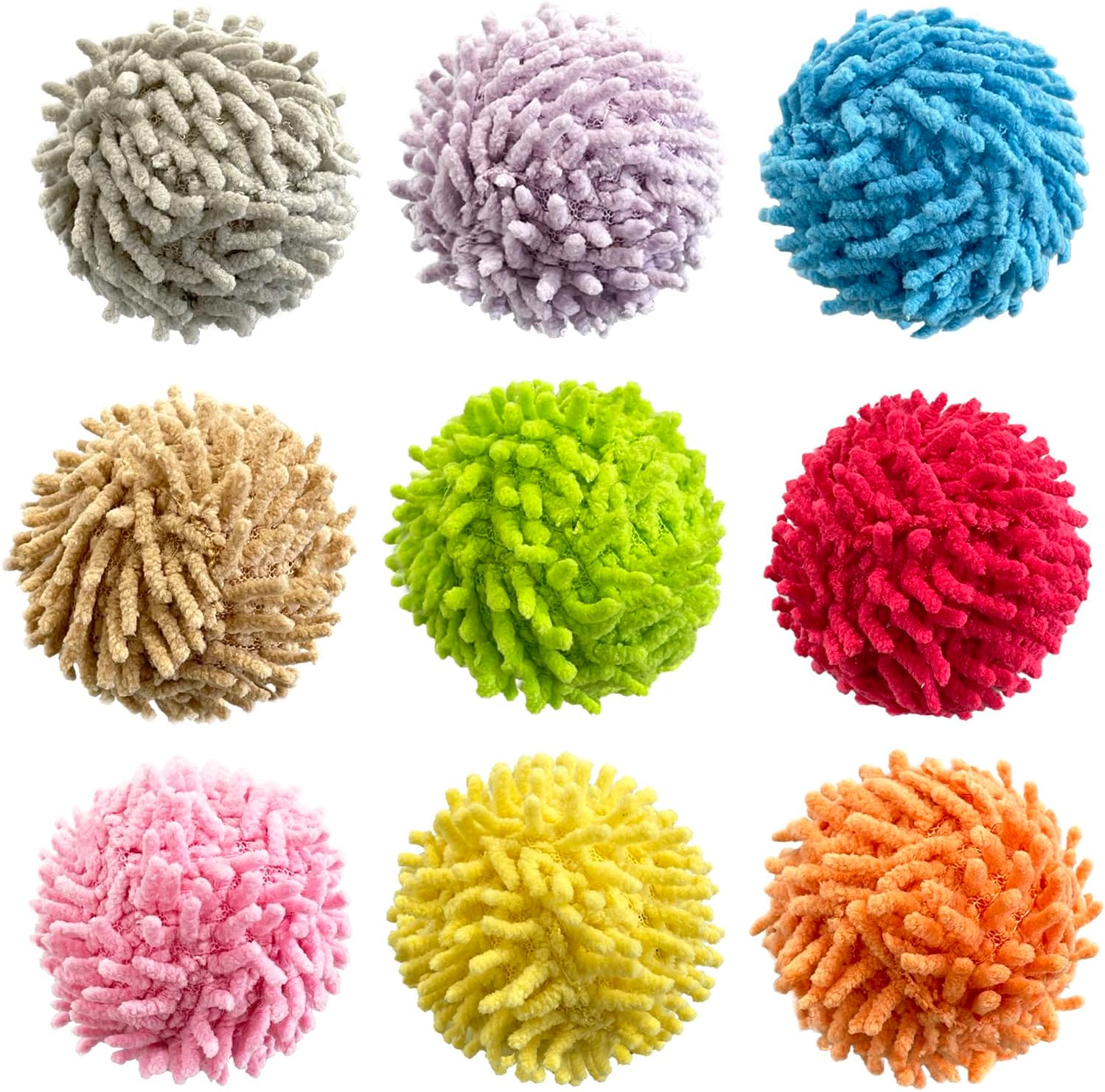 Amazon.com : YUBONUS Assorted Color Cat Ball Toys, Woolen Yarn Puffs ...