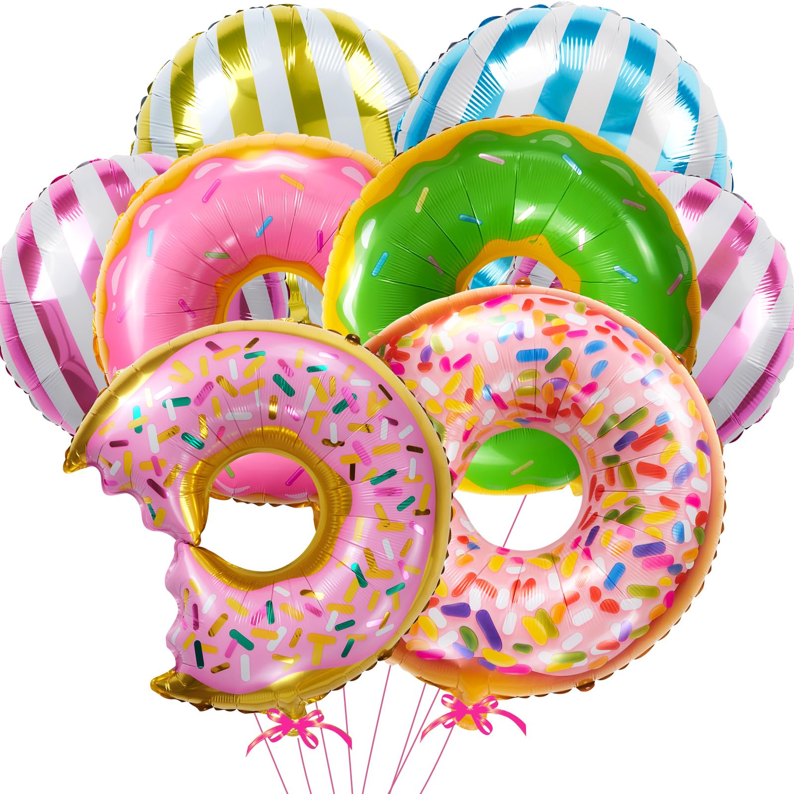 Amazon.com: opasyo Donut Balloons &candy Balloons Set,8pcs Large Mylar ...