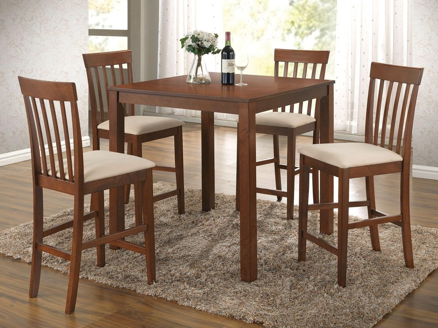 Amazon.com - Acme 0 5-Piece Miranda Counter H Dining Set - Table ...