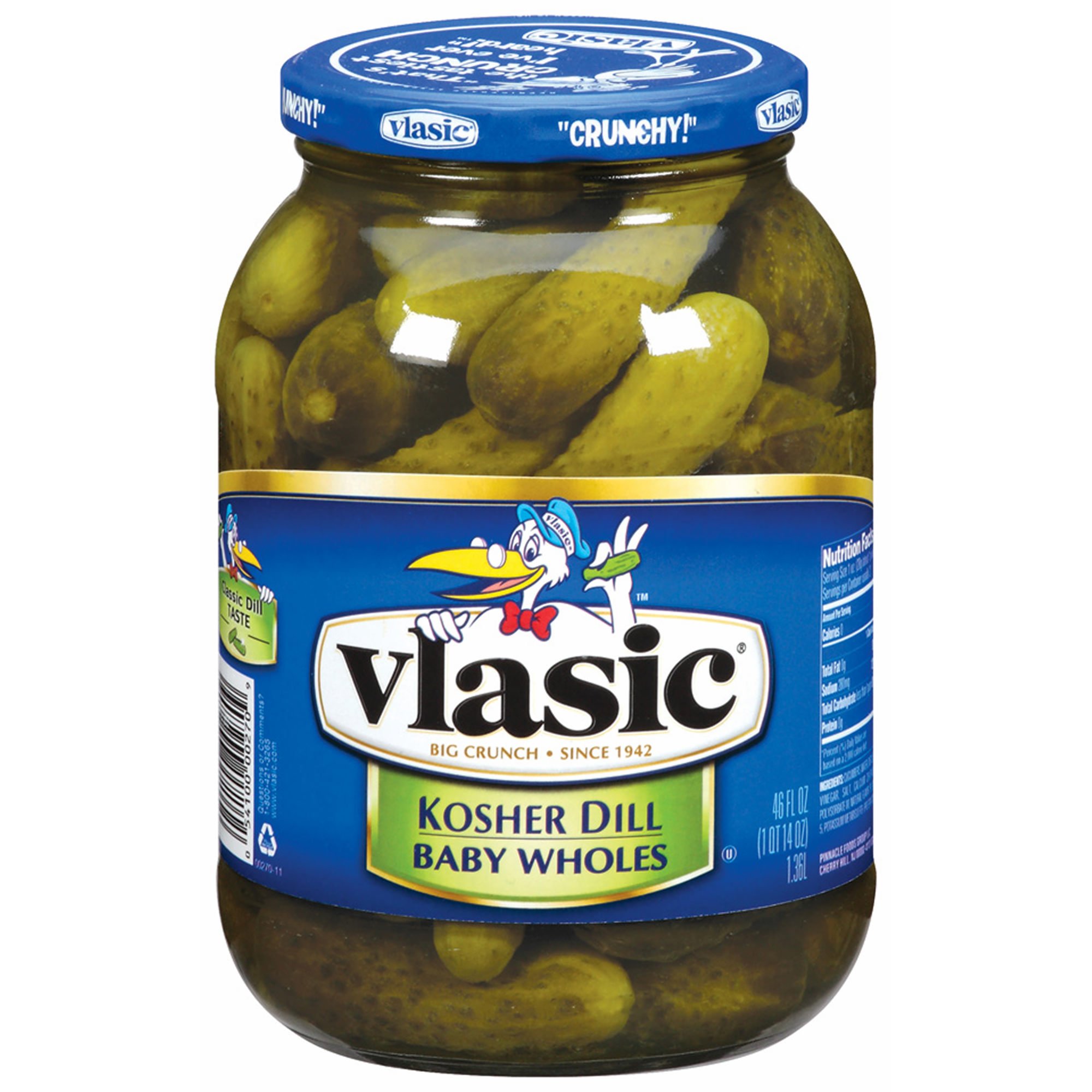 Vlasic Whole Baby Dill Pickles 46 oz. (Pack of 2) - Crisp & Delicious ...