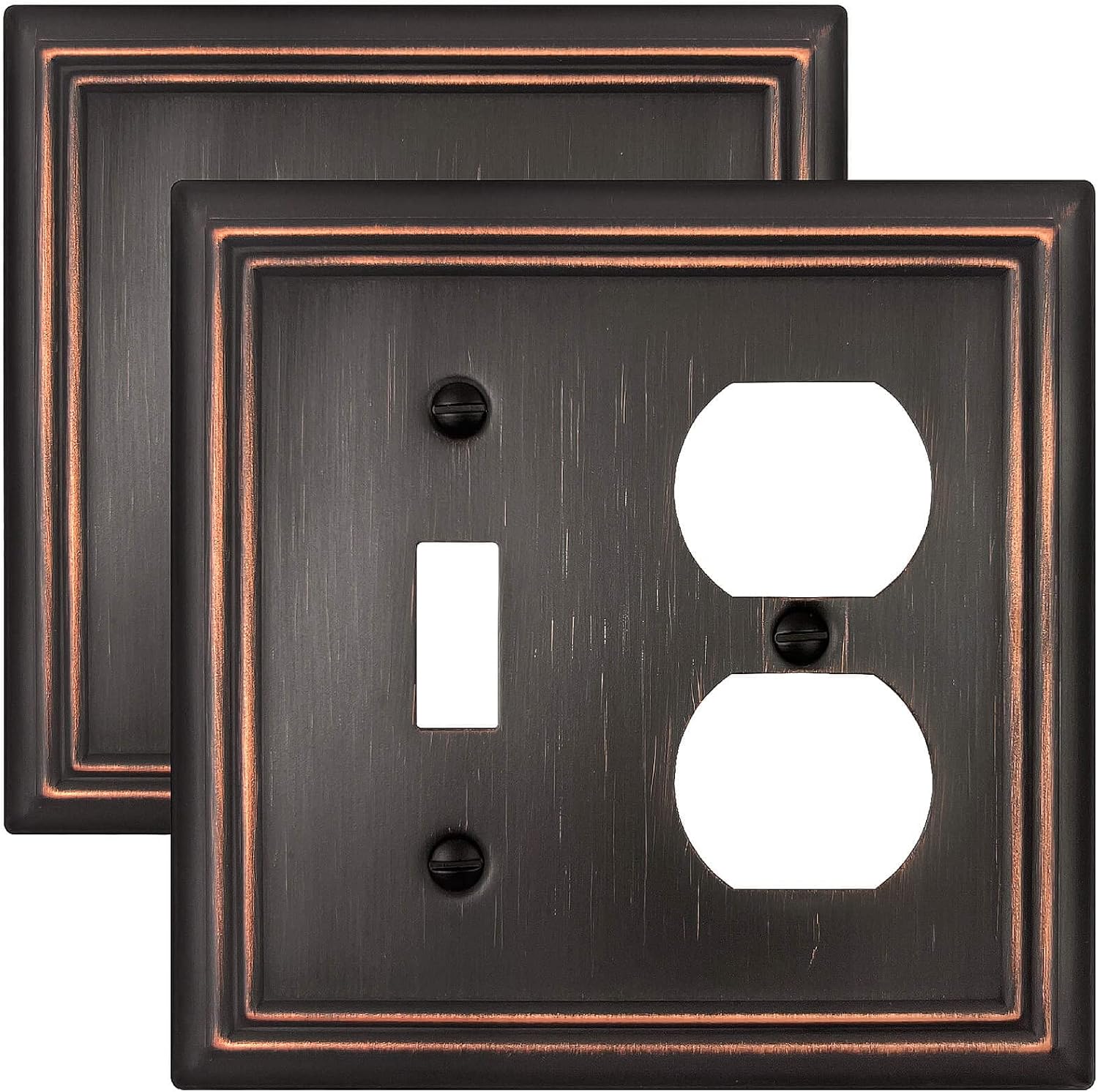 ZILLSEA Combination Metal Wall Plate, 1 Toggle/1 Duplex Switch Plates ...