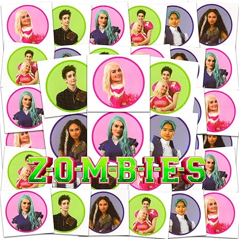 Amazon.com: Disney Zombies Tattoos Party Favors Bundle ~ 72 Perforated ...