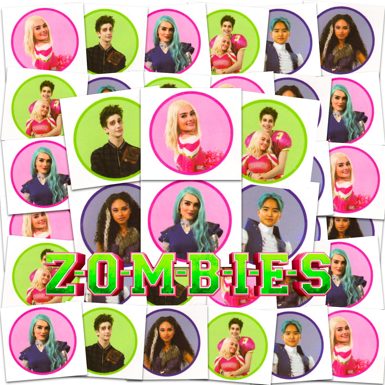 Amazon.com : Disney Zombies Tattoos Party Favors Bundle ~ 72 Perforated ...